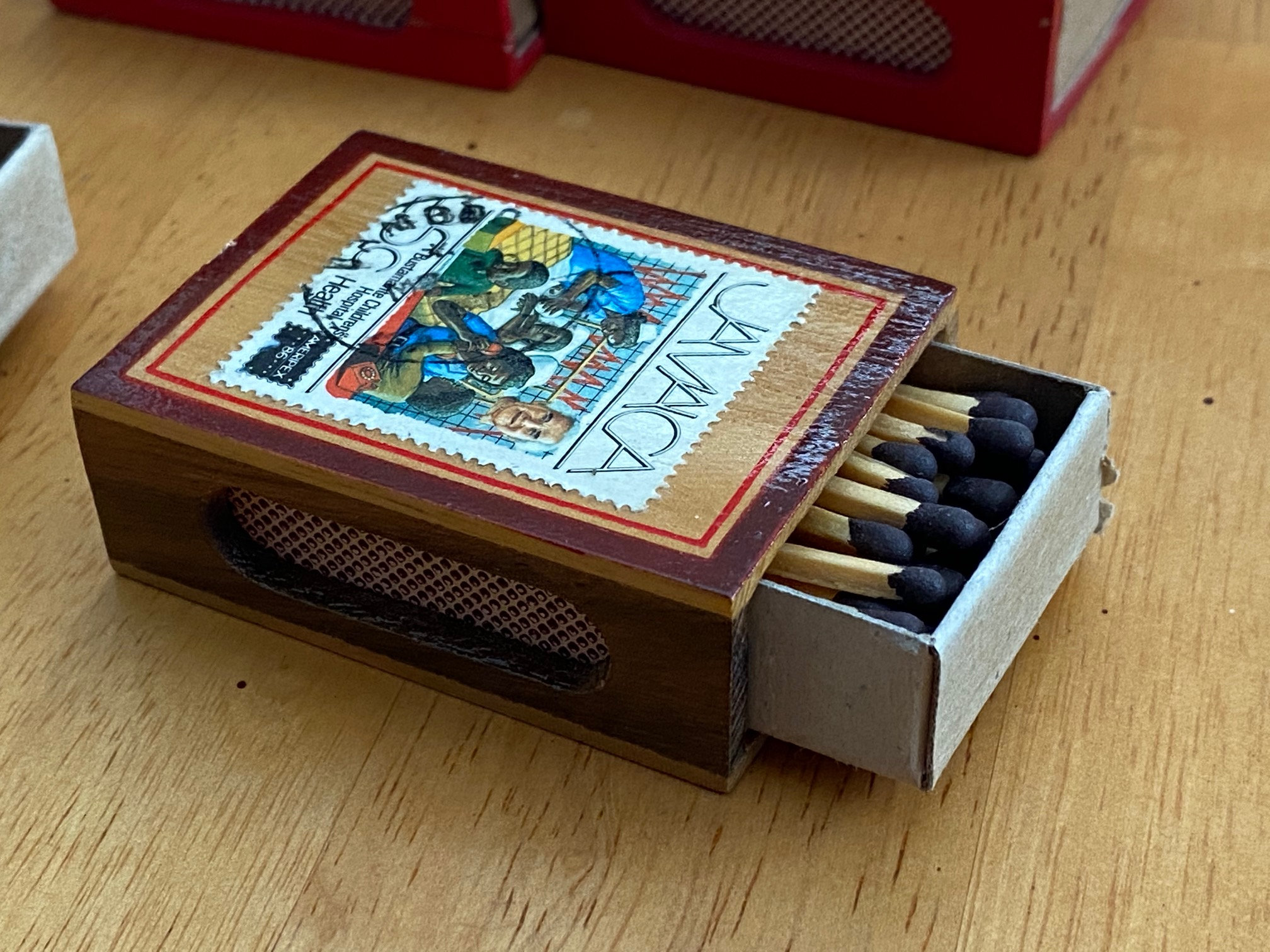 One Vintage Jamaican Wooden Matchbox. Many Hand-painted YOU CHOOSE ONE ...