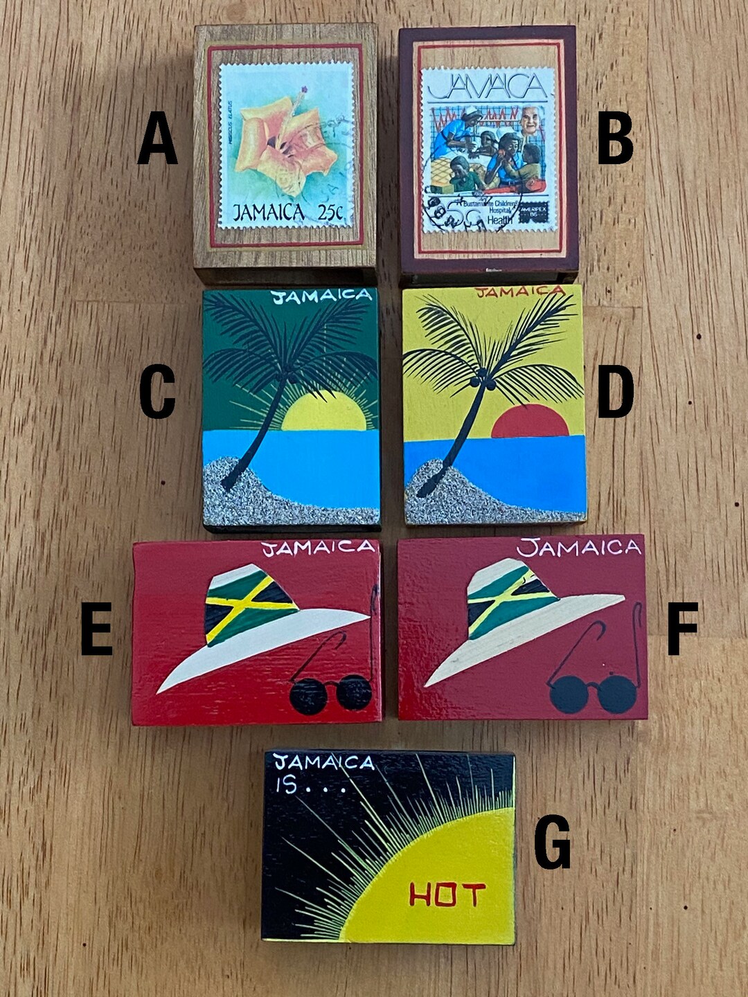 One Vintage Jamaican Wooden Matchbox. Many Hand-painted YOU CHOOSE ONE ...