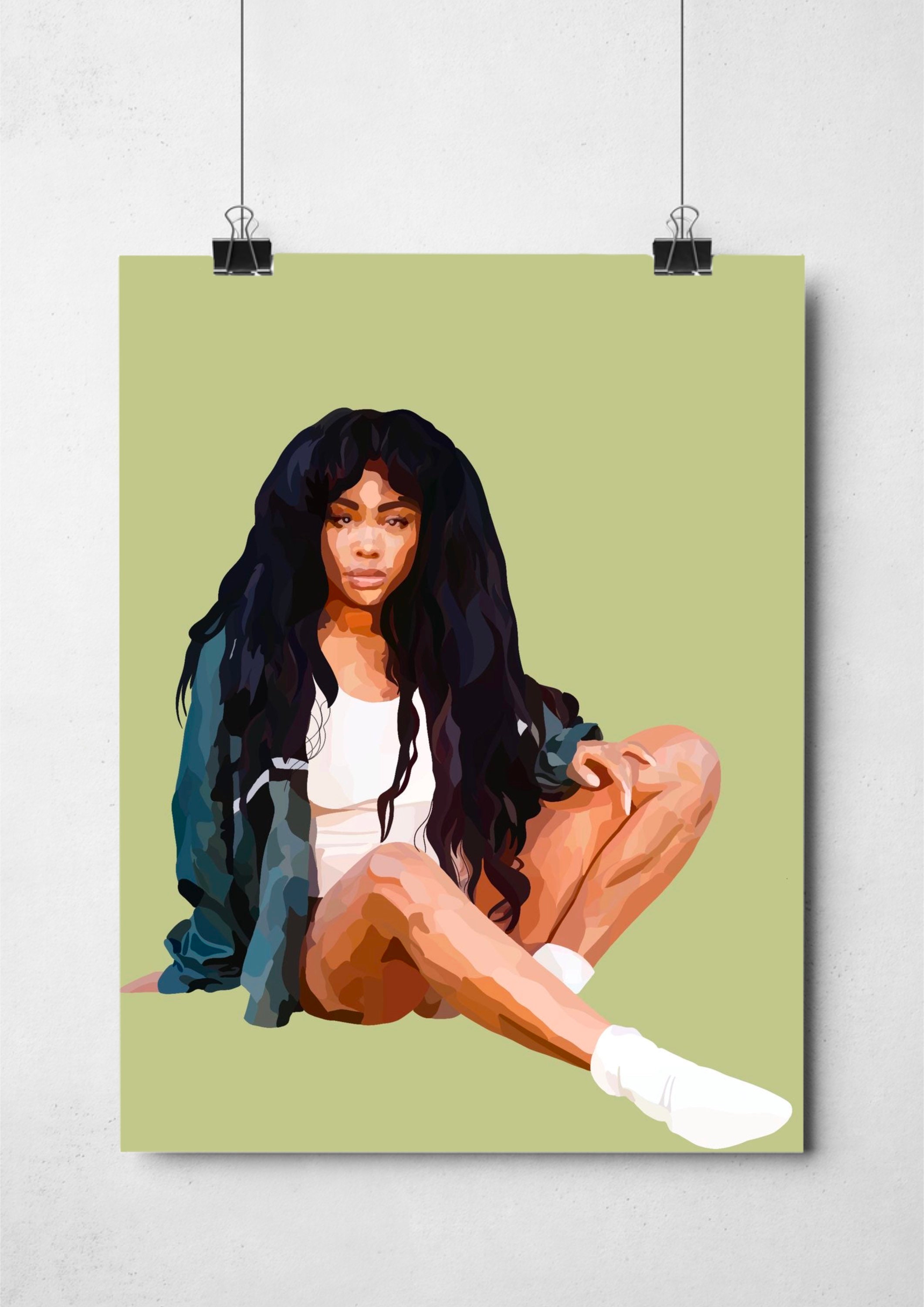 Sza // minimalist print poster | Etsy