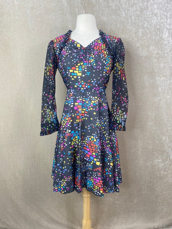 60s geometric mod dress - Gem