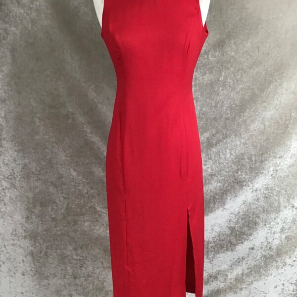 Open Back Red Dress - Etsy