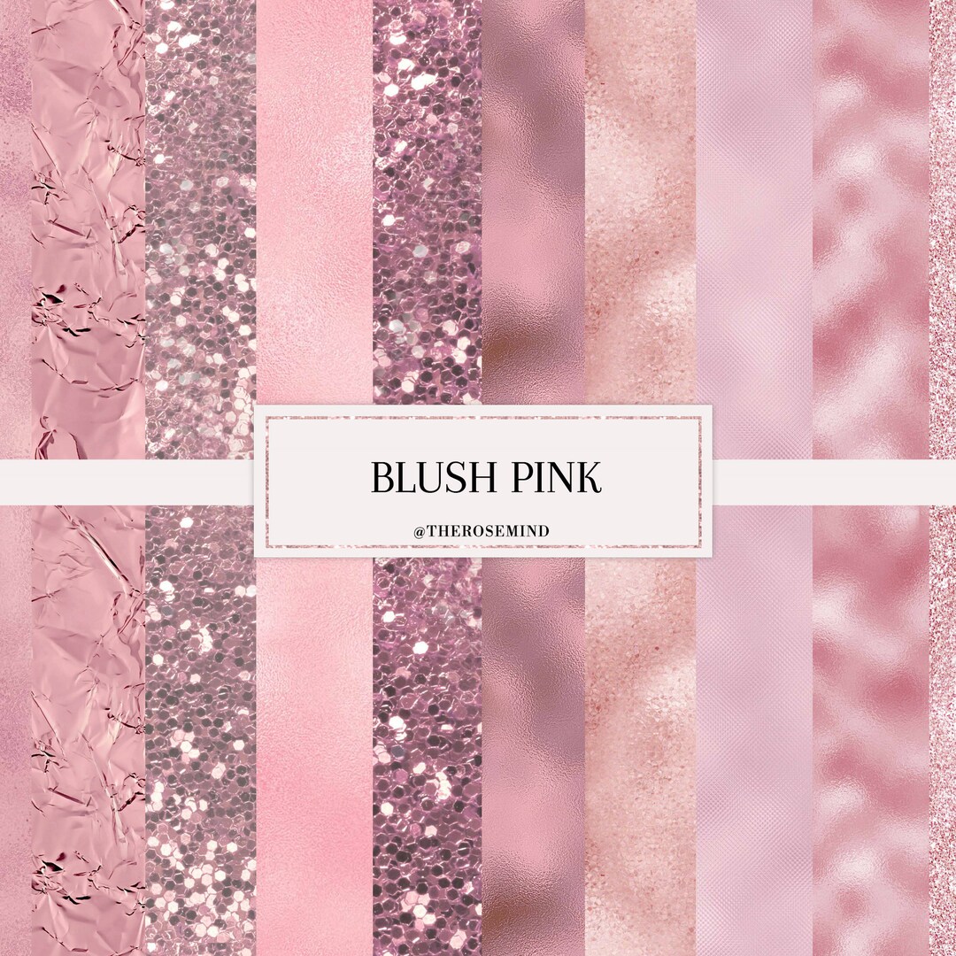 Blush Pink Digital Paper, Seamless Digital Paper Blush Pink Girly ...