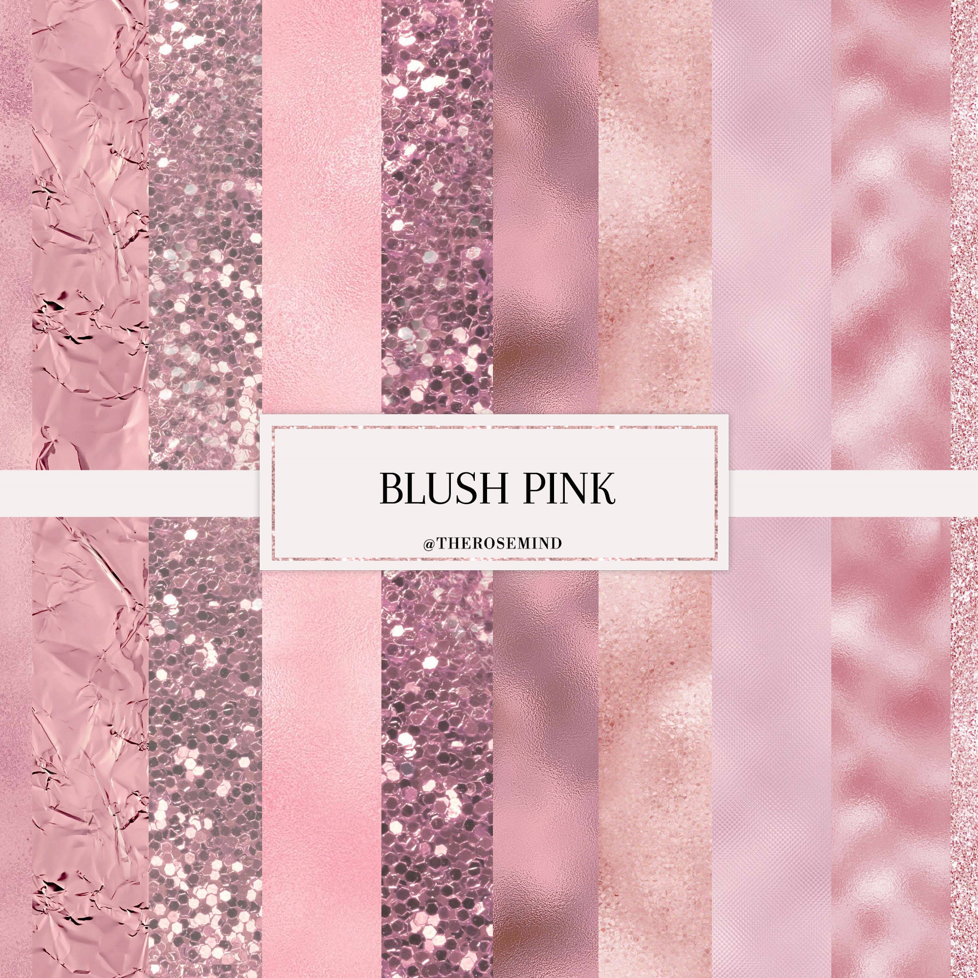 Blush Pink Digital Paper, Seamless Digital Paper Blush Pink Girly ...