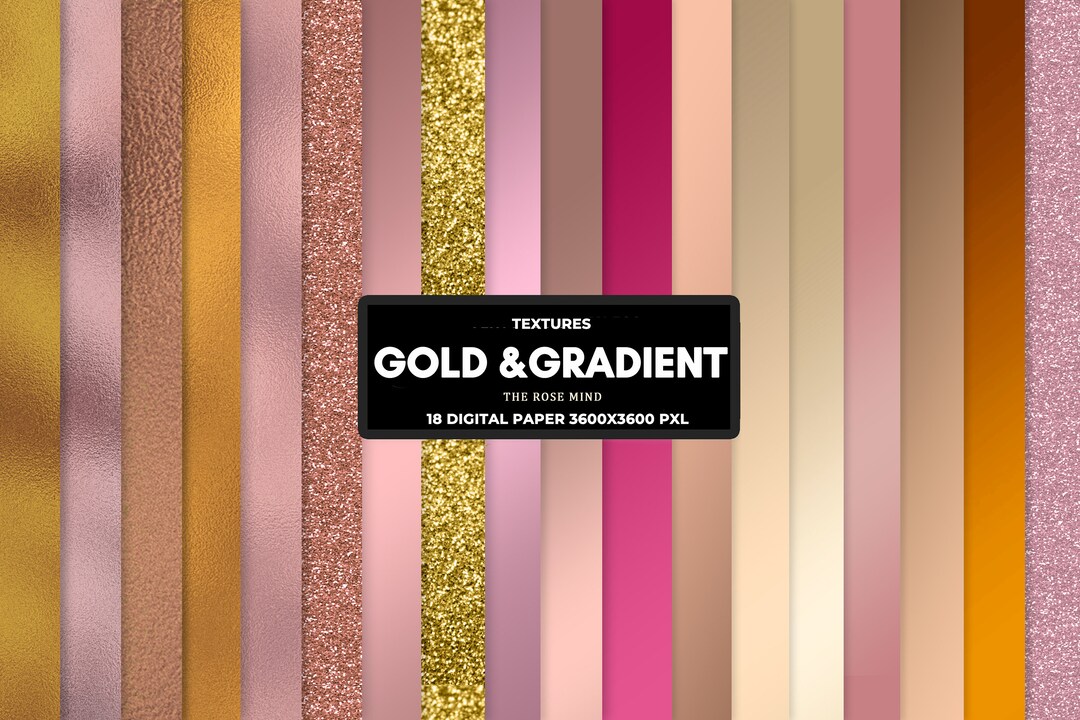 Rose Gold Digital Paper, Rose Gold Papers, Scrapbooking Papers, Rose ...