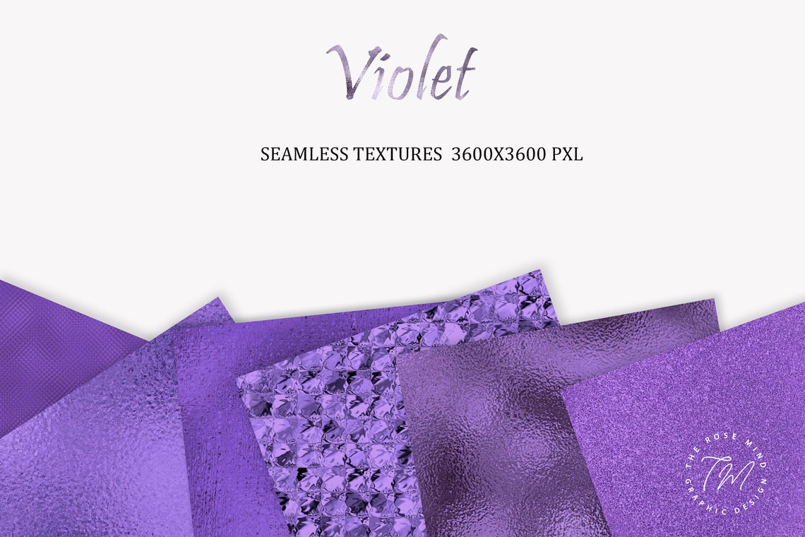 Violet Digital Paper Scrapbook Paper Violet Foil Digital - Etsy