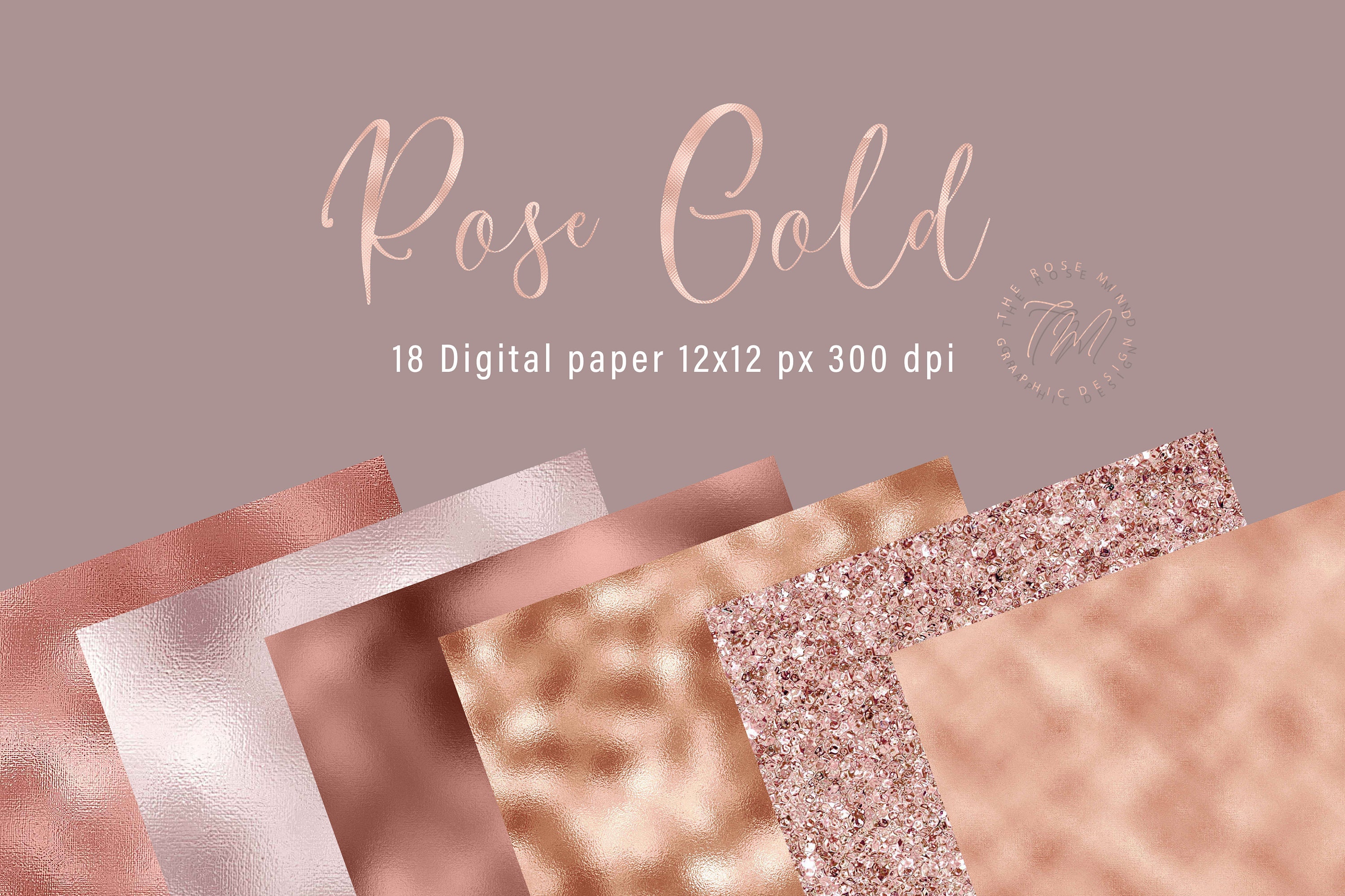 Rose Gold Digital Paper Rose Gold Scrapbook Paper Rose Gold - Etsy