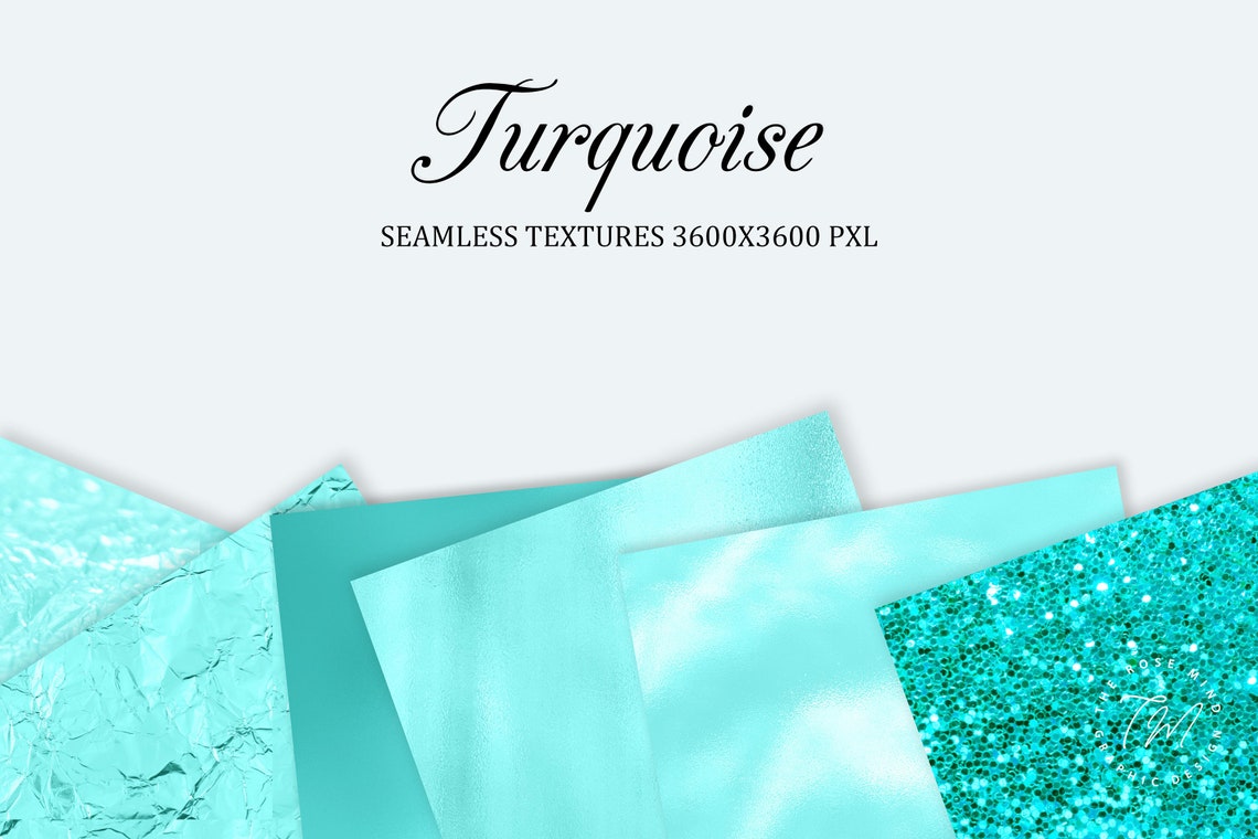 Digital Papers Turquoise Seamless Turquoise Turquoise | Etsy
