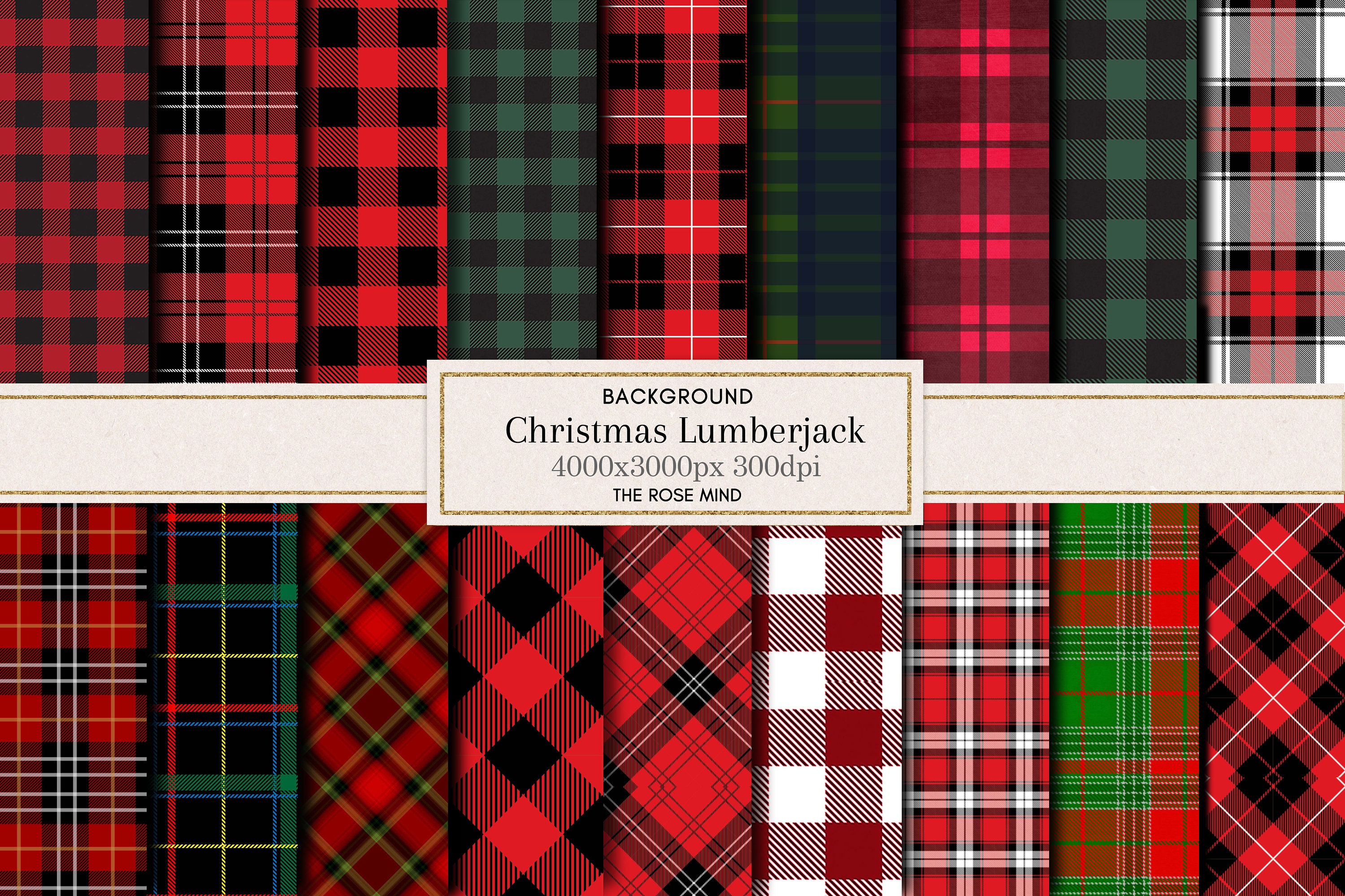 Buffalo Plaid Digital Paper, Christmas Paper, Scrapbooking Paper - Etsy