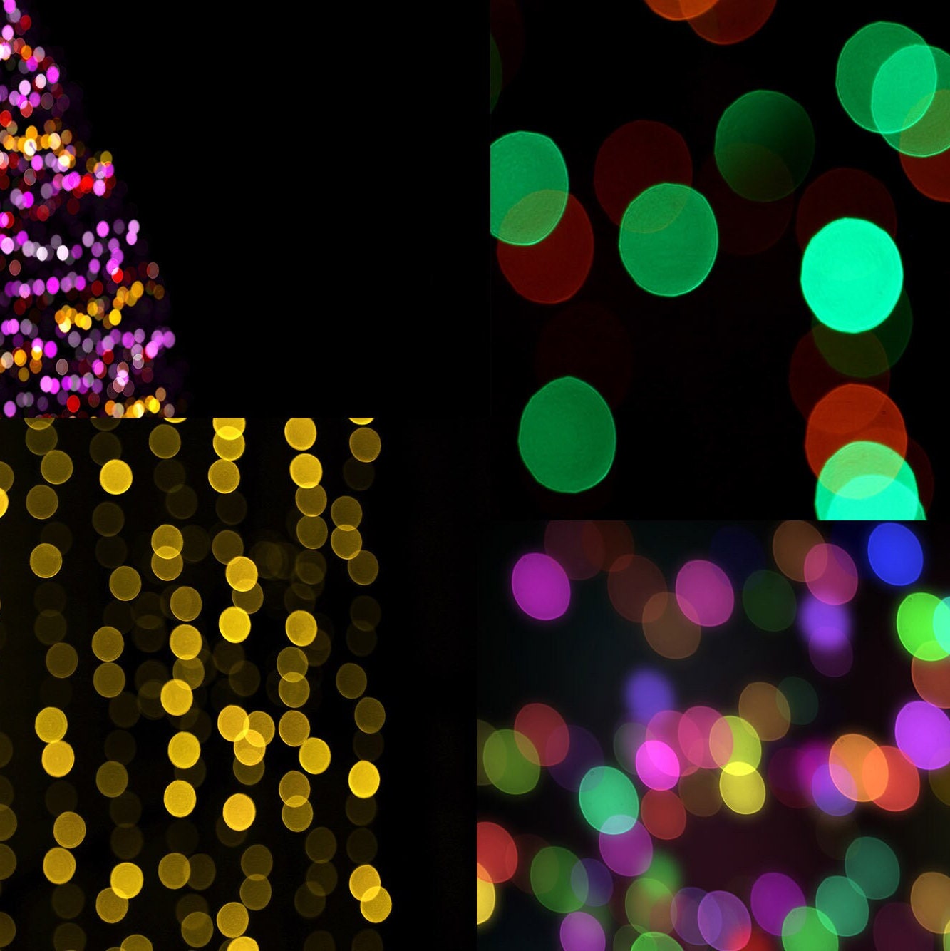 Christmas Magic Lights Overlay, Lights Overlay Photoshop, Lights ...