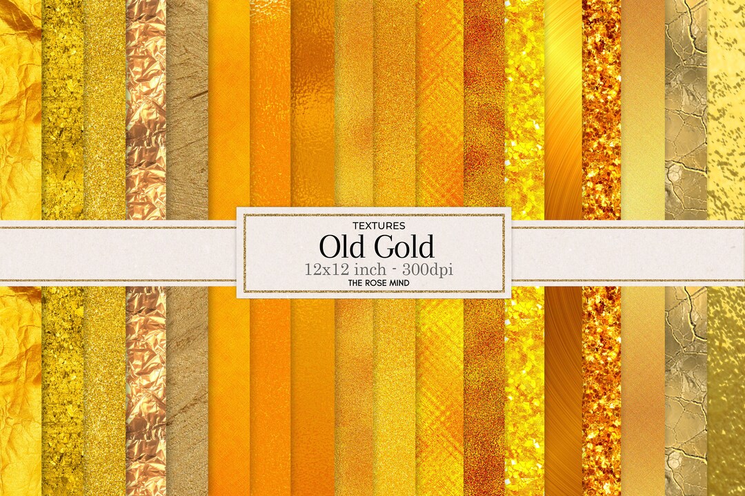 Old Gold Digital Paper, Gold Scrapbook, Gold Foil, Gold Backgrounds ...