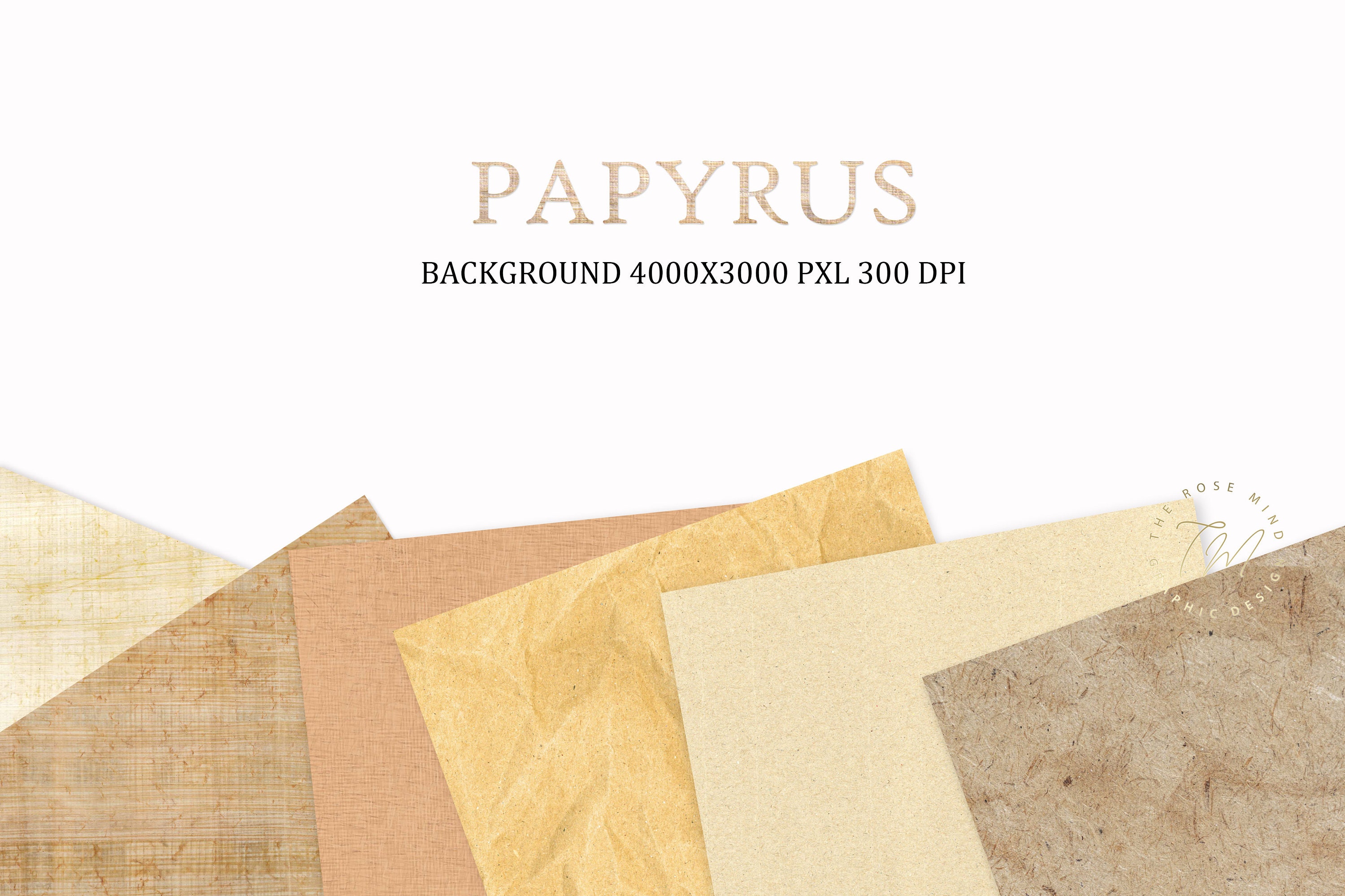 Papyrus Textures Digital Paper, Egyptian Papyrus Printable Background ...