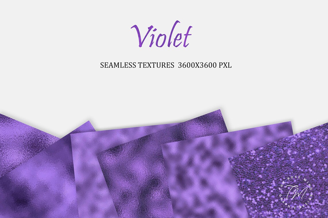 Violet Digital Paper Scrapbook Paper Violet Foil Digital - Etsy