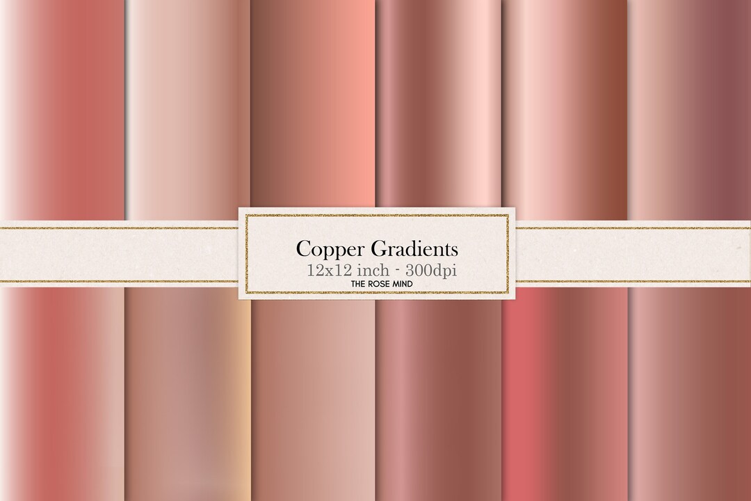 Copper Gradients, Ombre Copper, Copper Digital Papers, Instant Download, Copper - Etsy