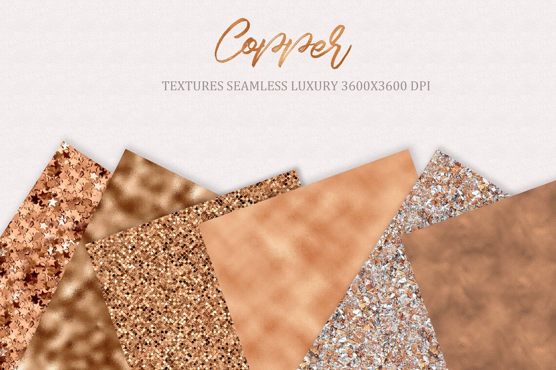 Copper Digital Paper, Scrapbook Paper, Copper Foil Digital Paper ...