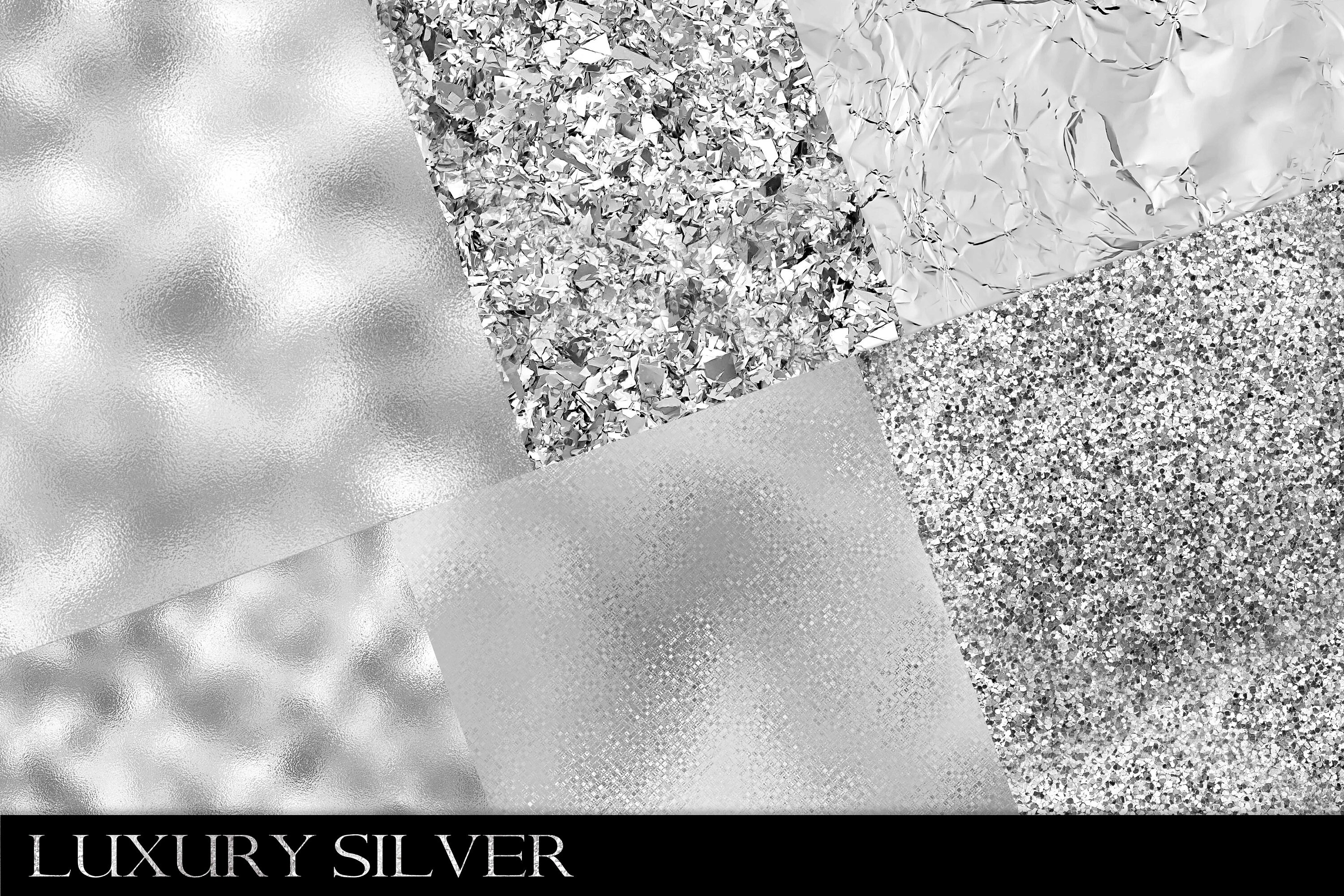 Silver Digital Paper Silver Printable Paper Silver Paper - Etsy