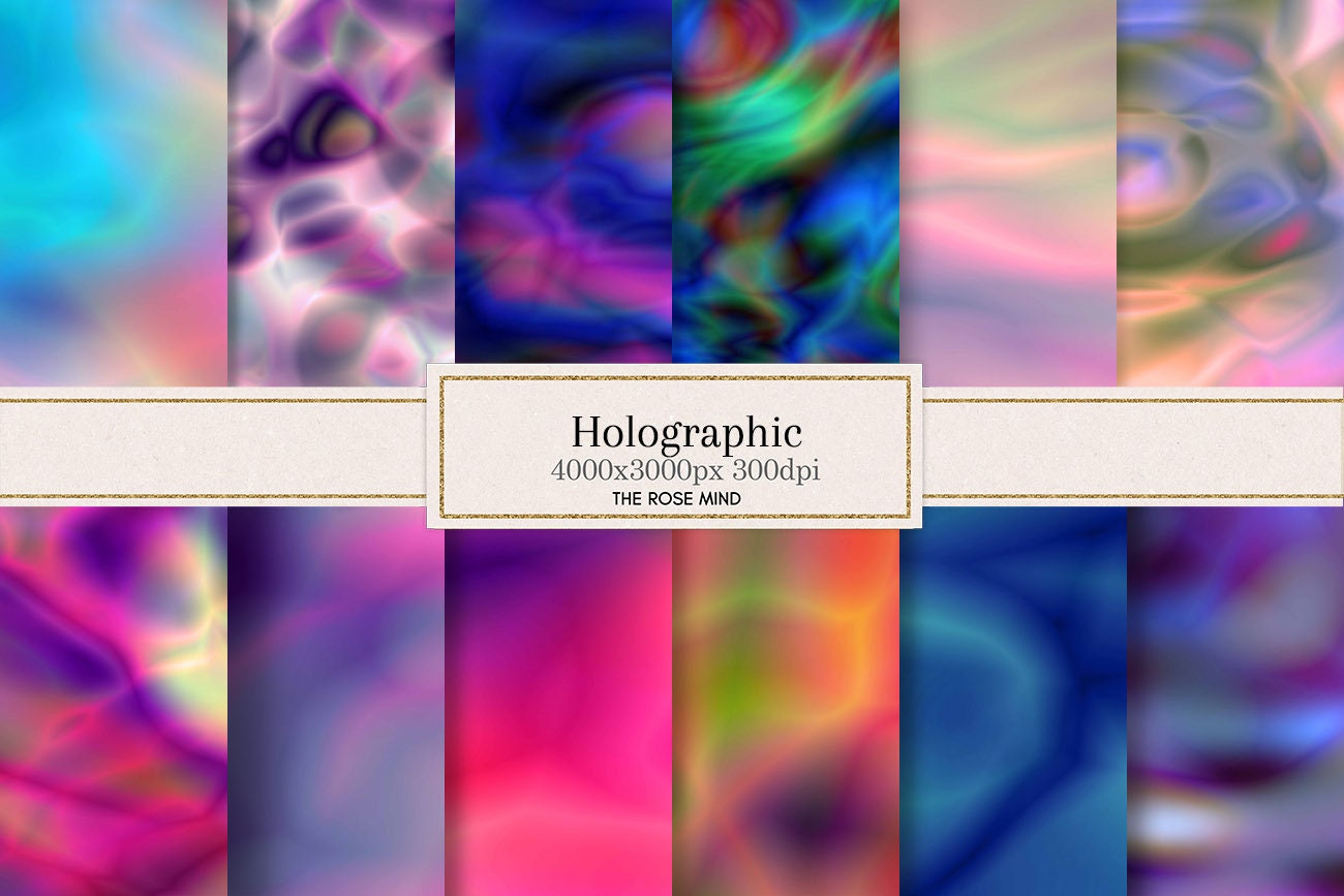 Holographic Color, Holographic Background, Fast Printable Download ...
