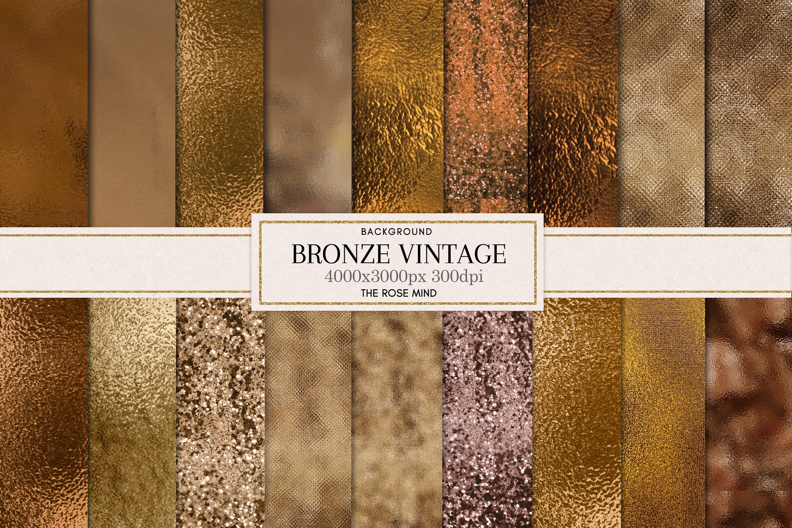 Bronze Digital Paper, Scrapbook Paper, Bronzer Foil Digital Paper ...