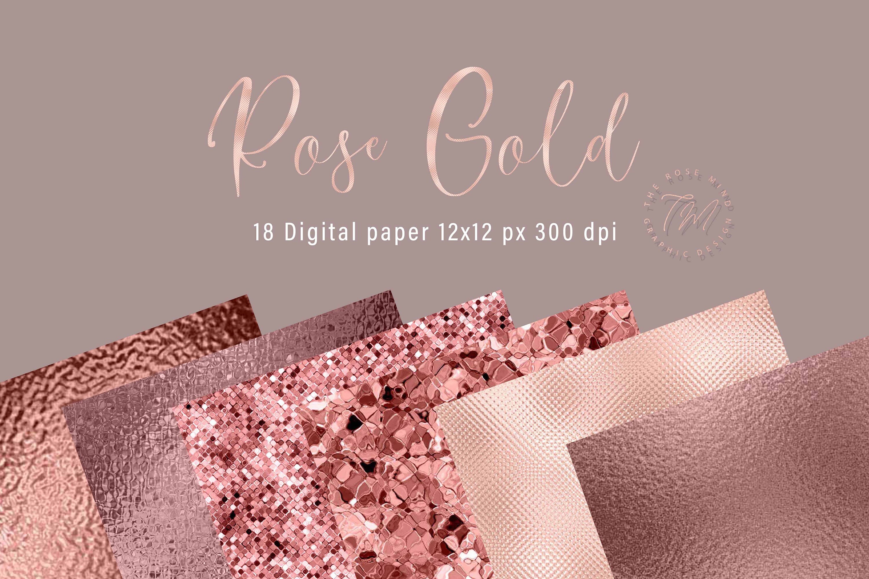Rose Gold Digital Paper Rose Gold Scrapbook Paper Rose Gold - Etsy