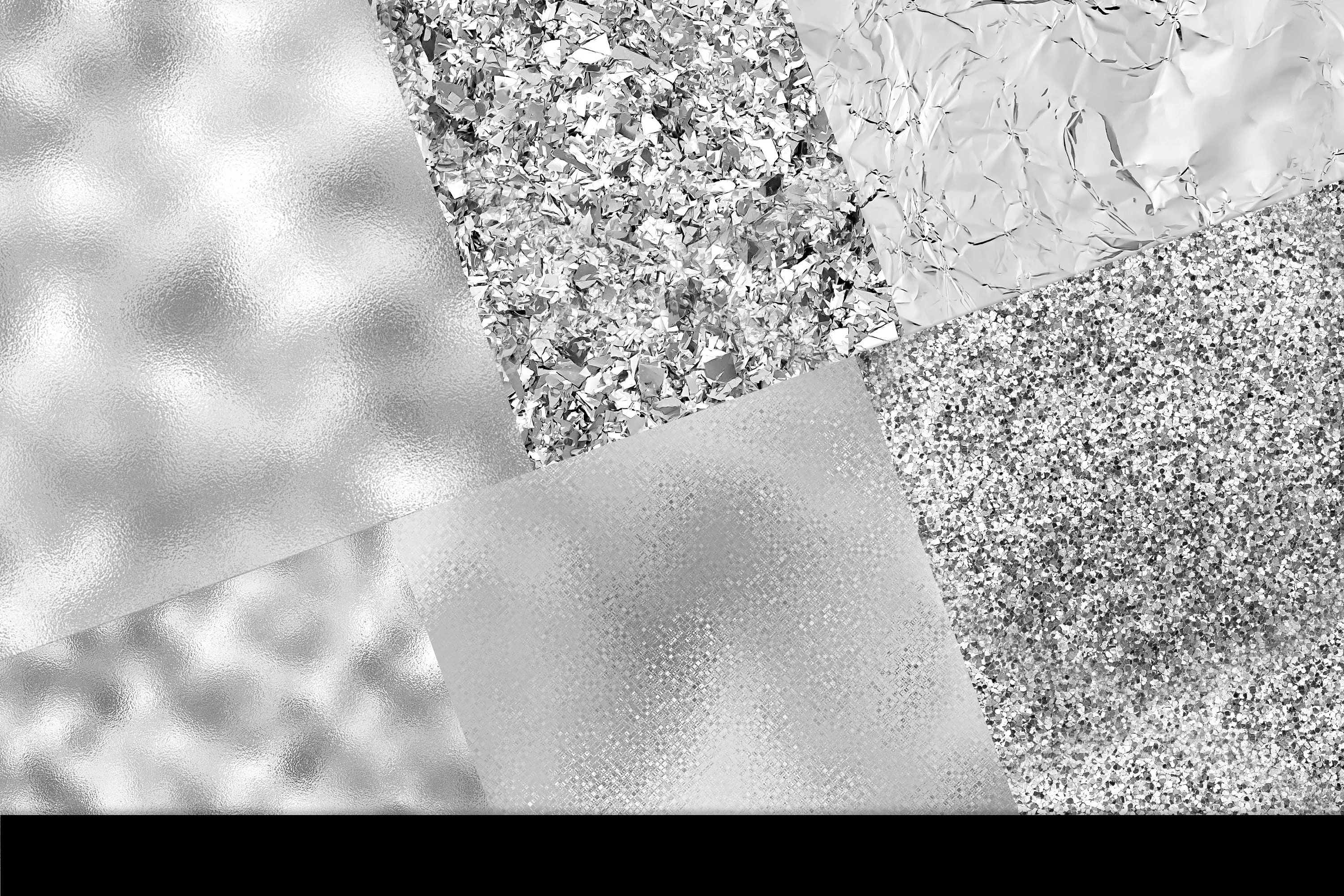 Silver Digital Paper Silver Printable Paper Silver Paper - Etsy