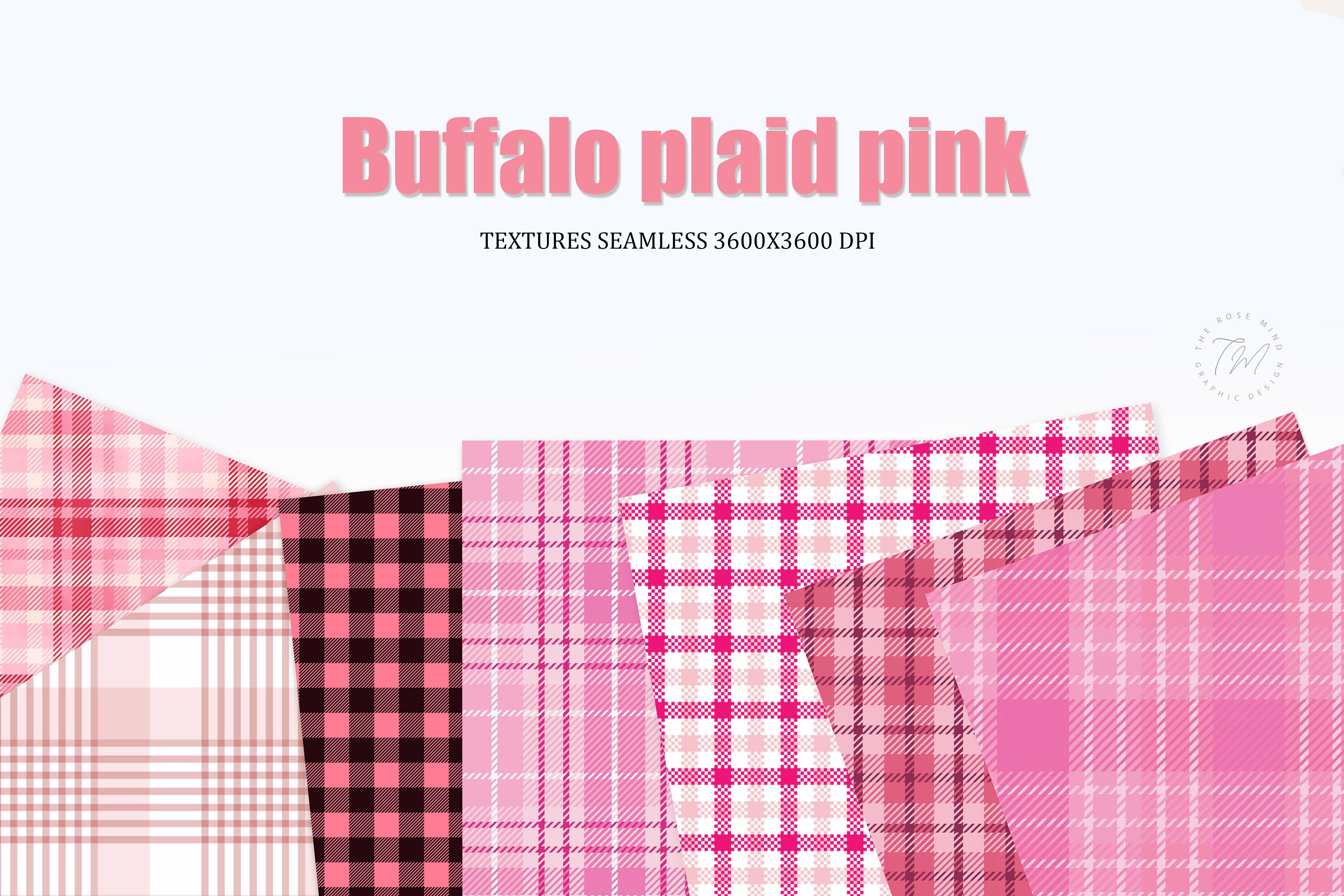 Buffalo Plaid Pink Digital Paper Pink Valentine Digital - Etsy