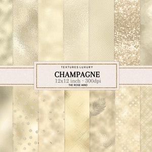 Champagne Digital Papers Champagne Paper Paper Digital - Etsy