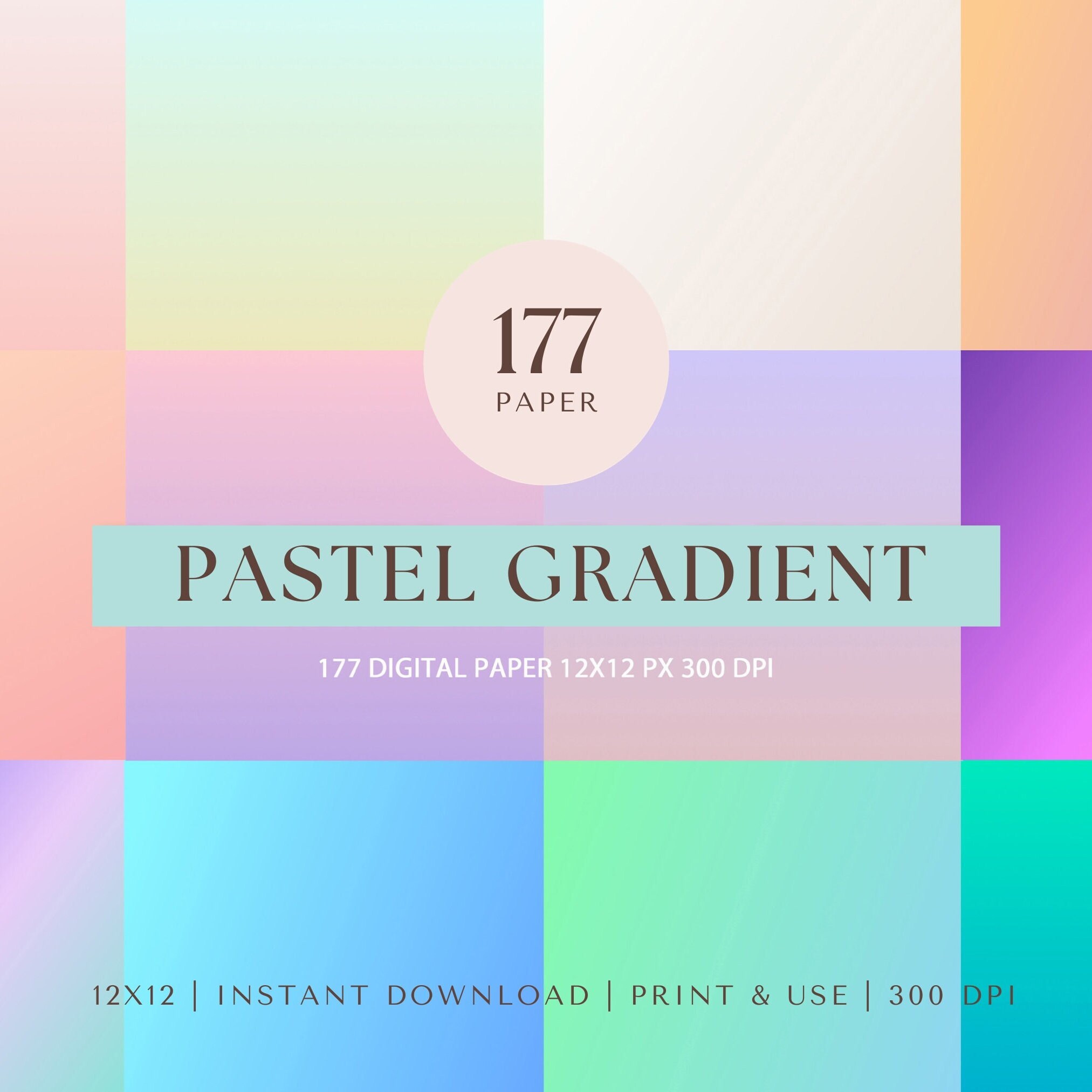 Pastel Ombre Digital Paper Pack - Etsy
