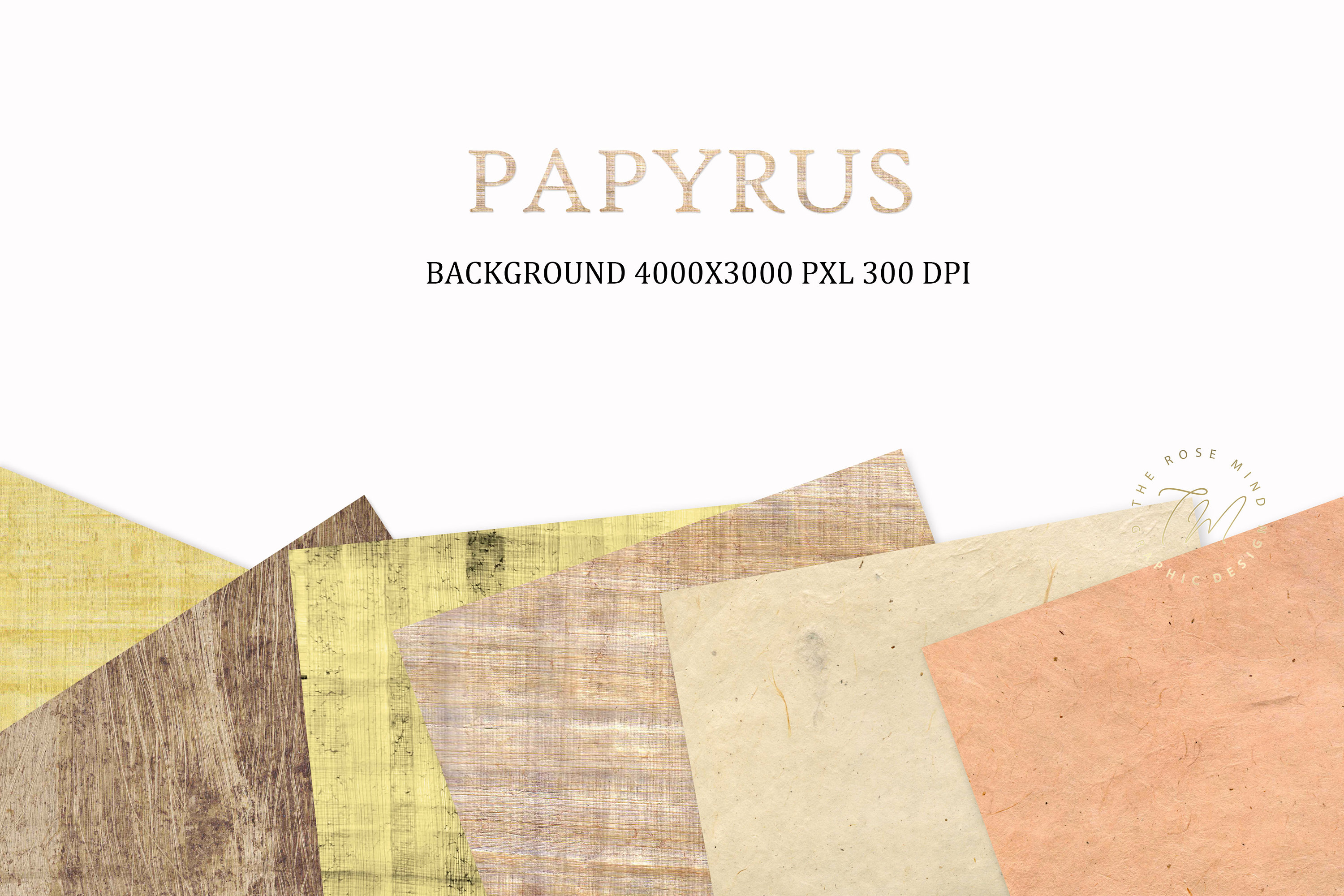 Papyrus Textures Digital Paper, Egyptian Papyrus Printable Background ...