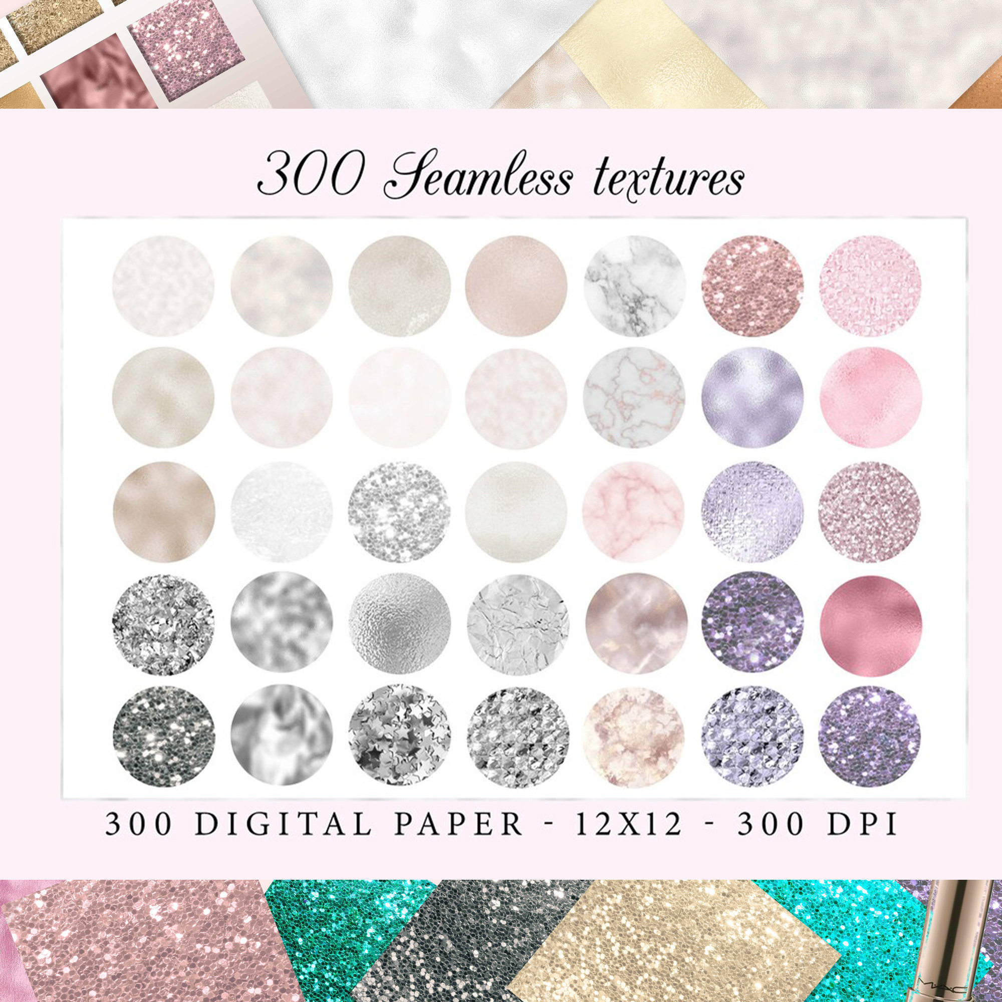 Bundles Pack Digital Paper Foil, Texture Foil, Background Metallic ...