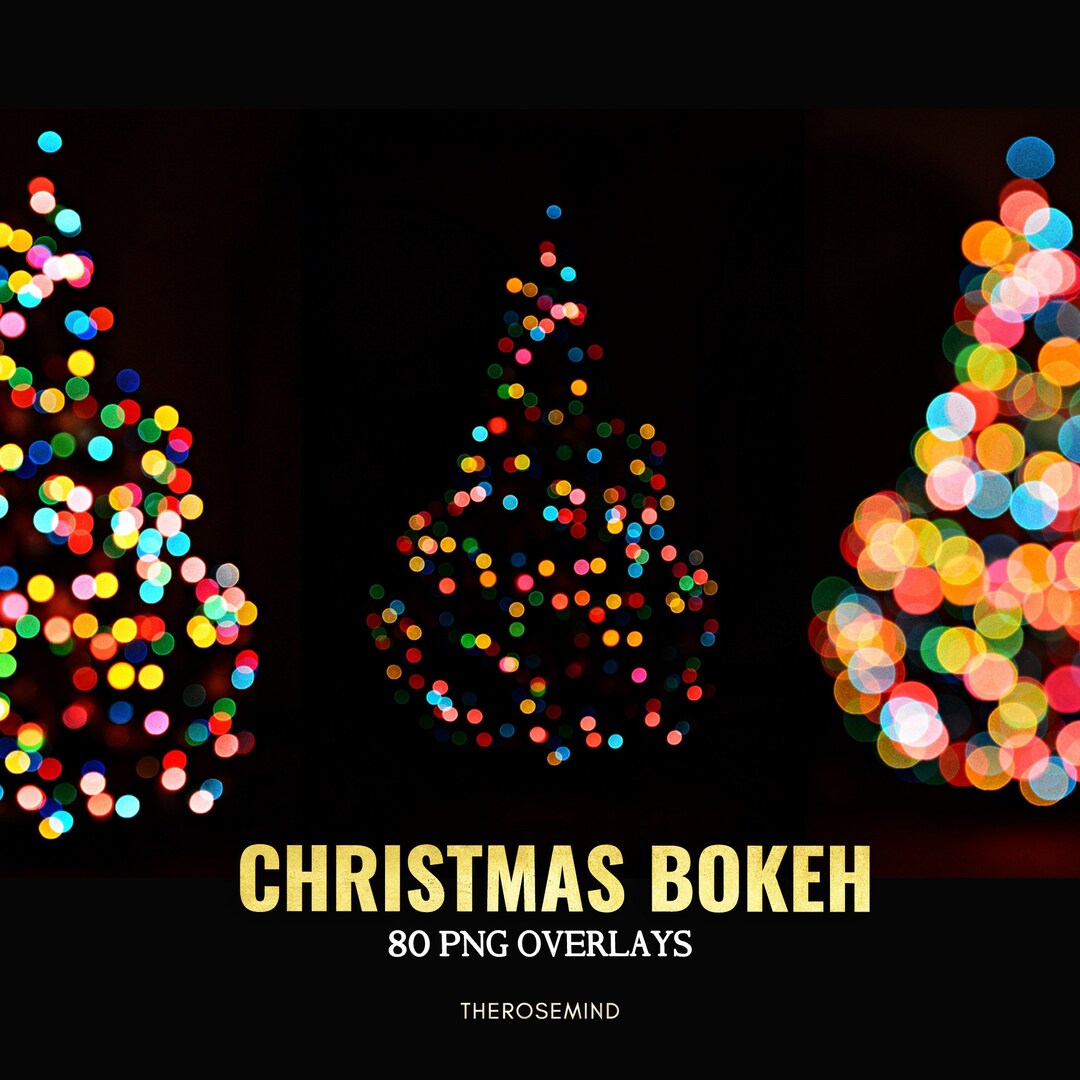 Christmas Magic Lights Overlay, Lights Overlay Photoshop, Lights ...