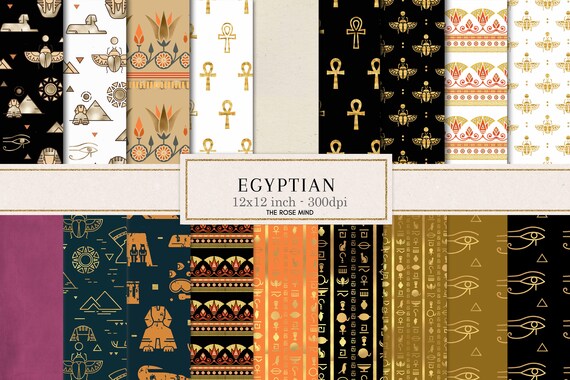 Egyptian Digital Paper Ancient Egyptian Paper for | Etsy