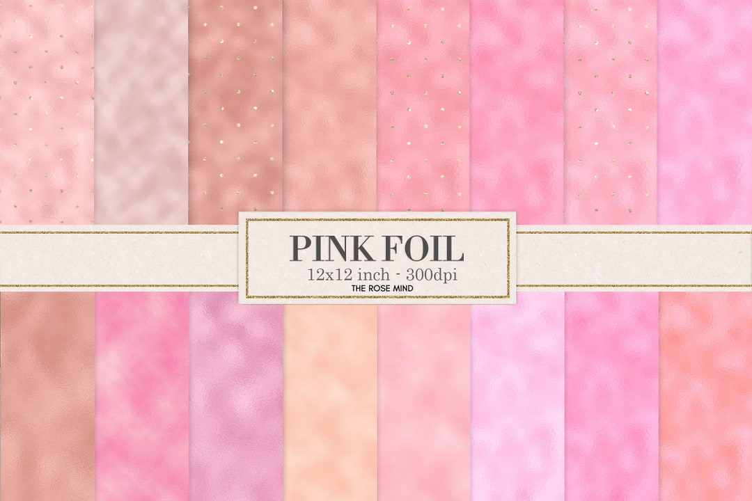Pink Digital Paper, Digital Paper Pink, Pink Textures, Pink Foil ...
