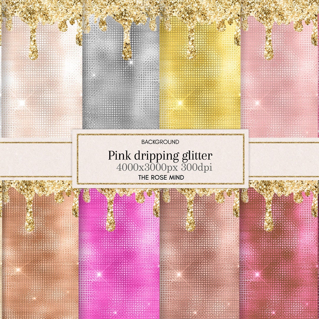 Pink Dripping Glitter, Pink Dripping Glitter, Dripping Pink, Pink ...
