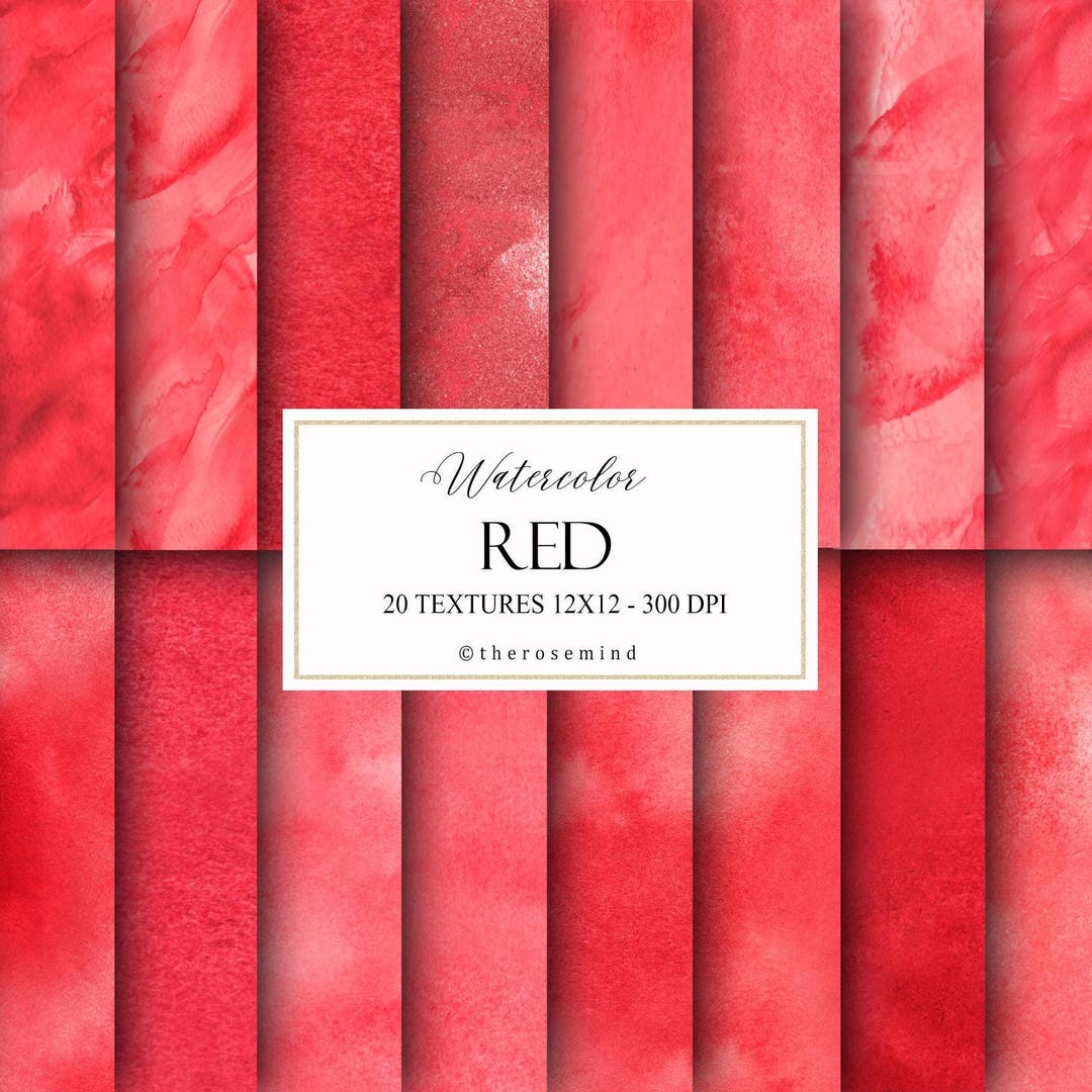 Red Watercolor Digital Paper, Red Watercolor, Red Wall Paper, - Etsy