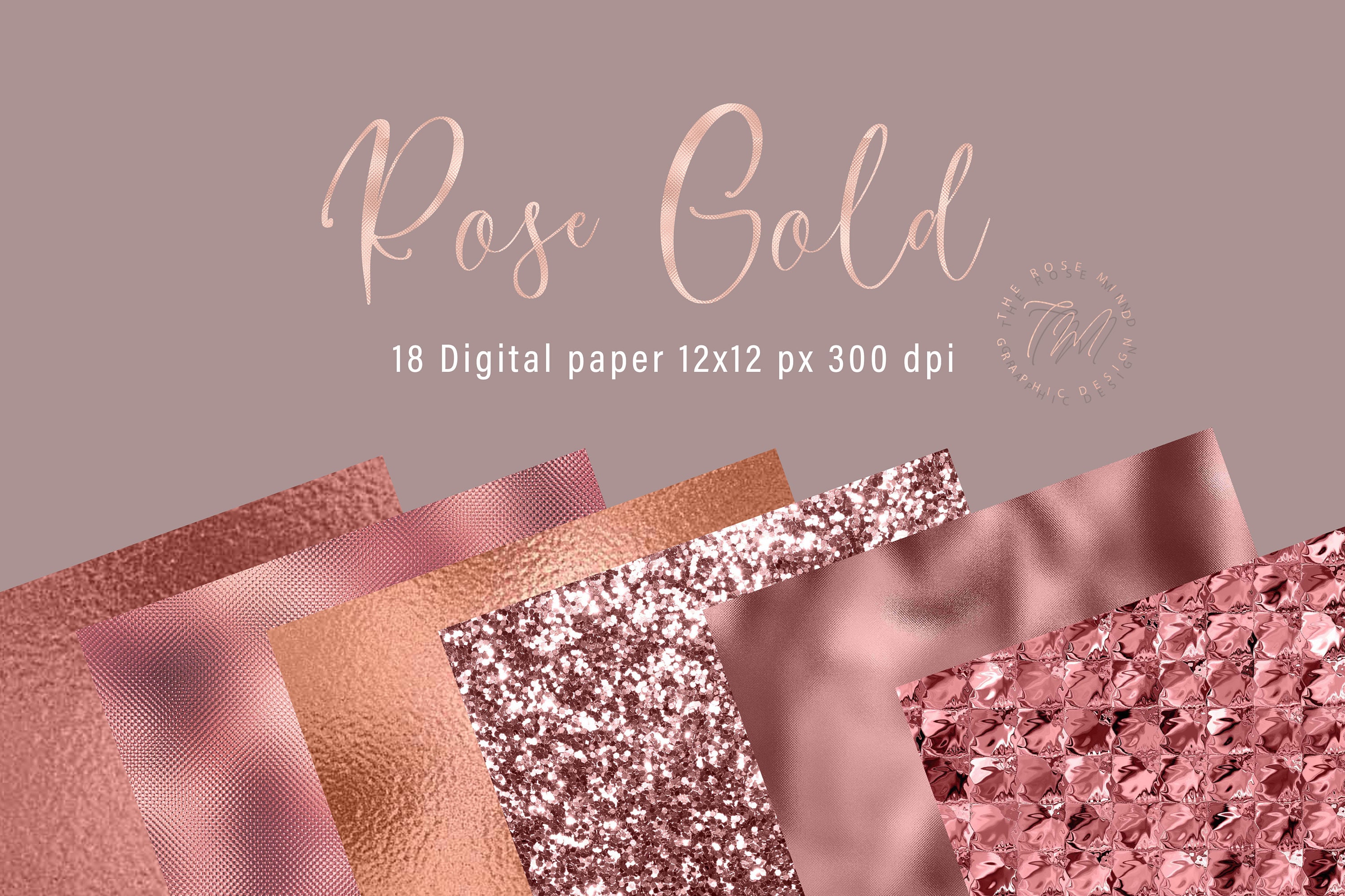 Rose Gold Digital Paper Rose Gold Scrapbook Paper Rose Gold - Etsy