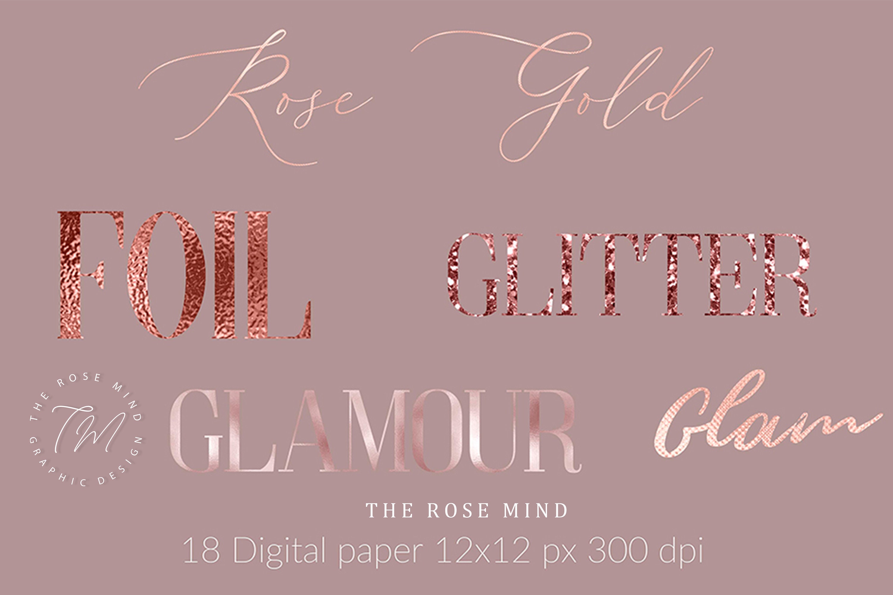 Rose Gold Digital Paper Rose Gold Scrapbook Paper Rose Gold - Etsy