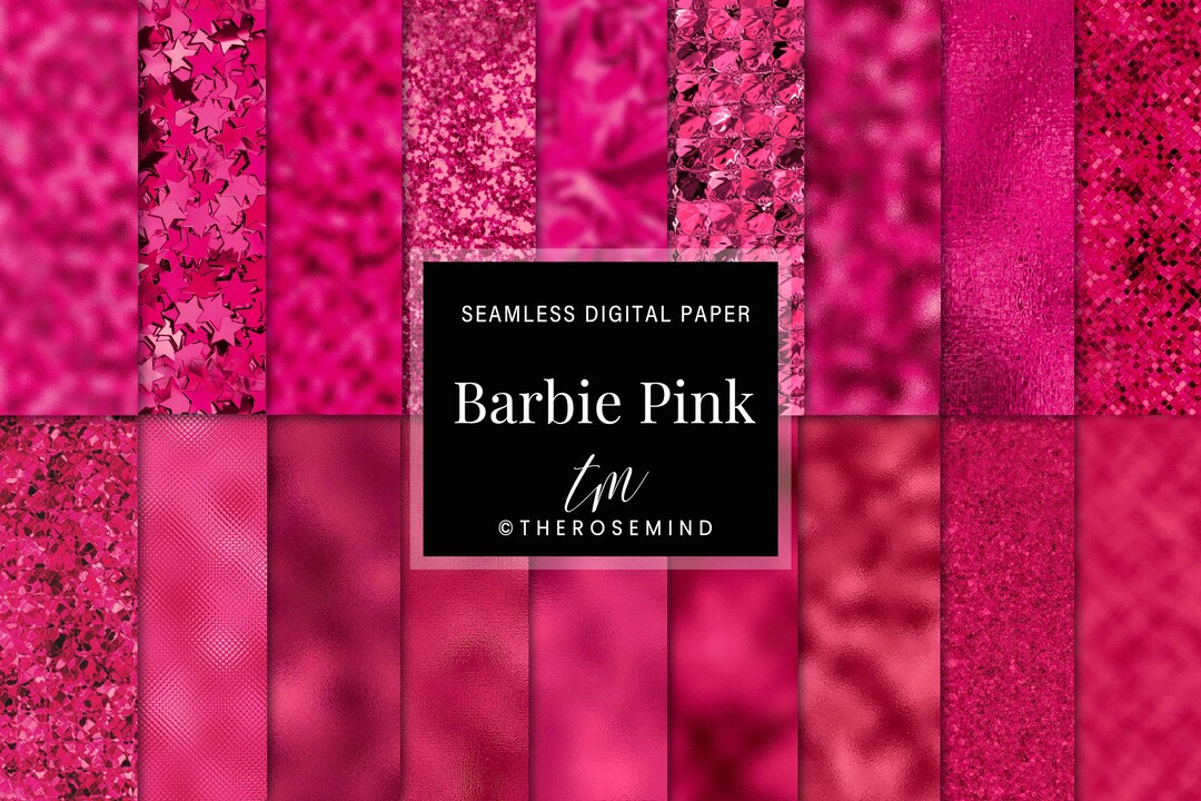 Papel digital barbie rosa, texturas rosas, fondo rosa sin costuras, uso ...
