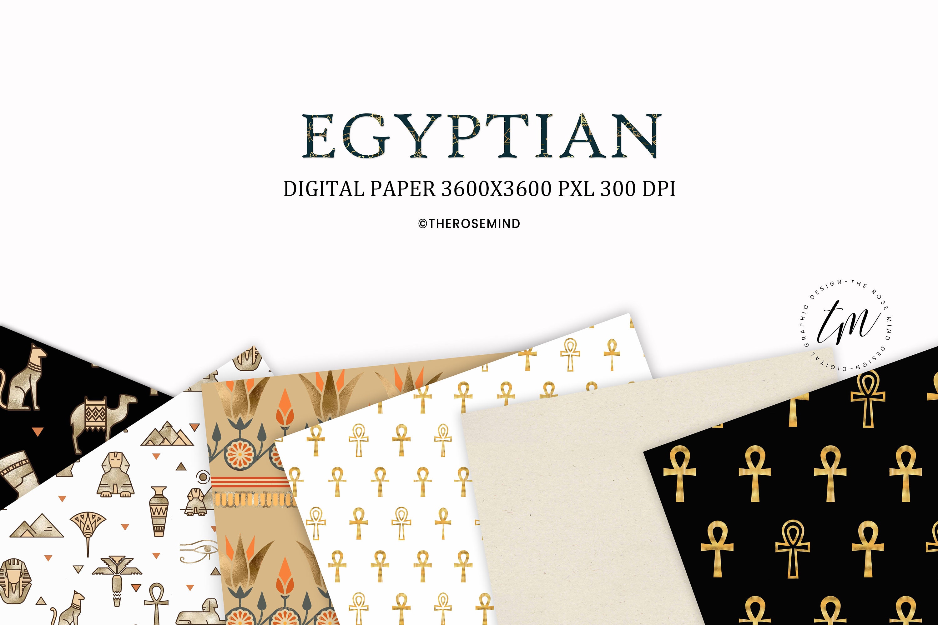 Egyptian Digital Paper, Ancient Egyptian, Paper for Scrapbooking ...