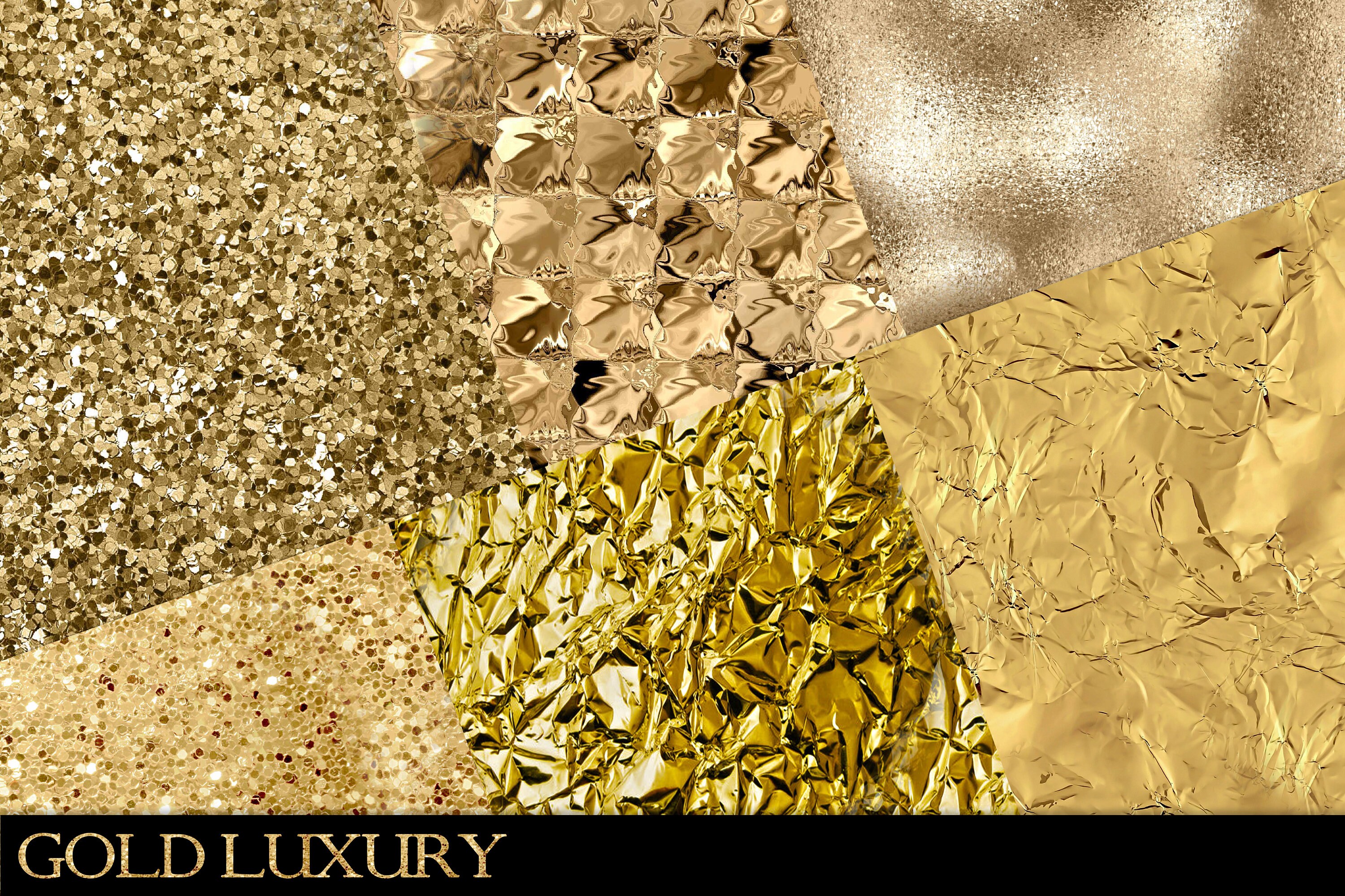 Gold Digital Paper Scrapbook Papers Gold Foil Digital | Etsy