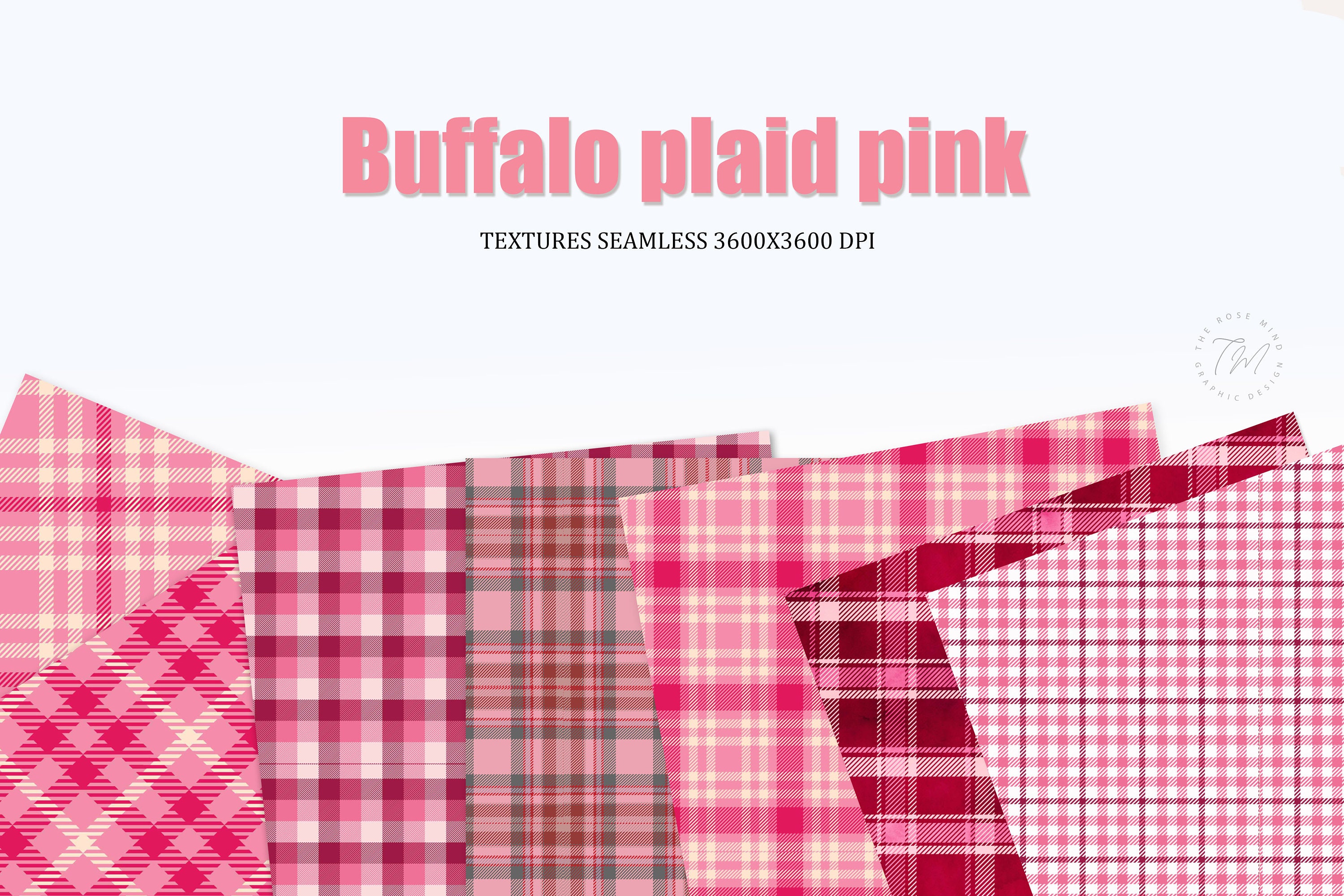 Buffalo Plaid Pink Digital Paper Pink Valentine Digital - Etsy