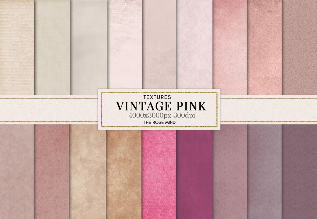Vintage Pink Background, Pink Vintage Digital Paper, Vintage Pink Paper ...