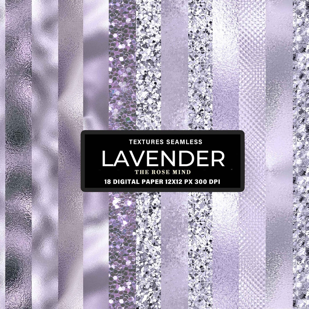 Lavender Digital Paper, Seamless Texture, Lavender Foil Textures ...