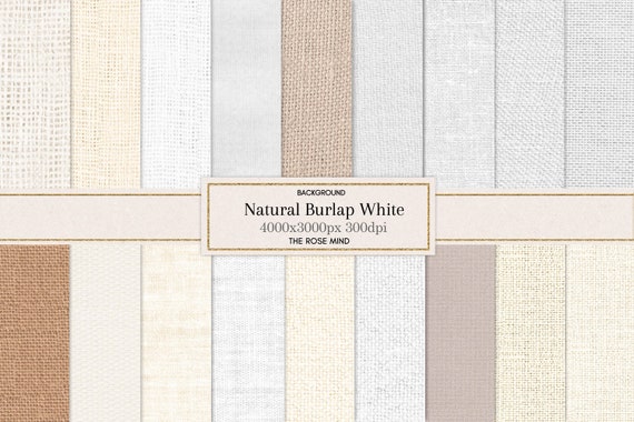White Burlap Background