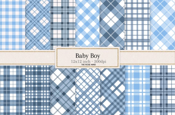 Baby Boy Buffalo Plaid Blue Baby Shower Boy Buffalo Plaid - Etsy