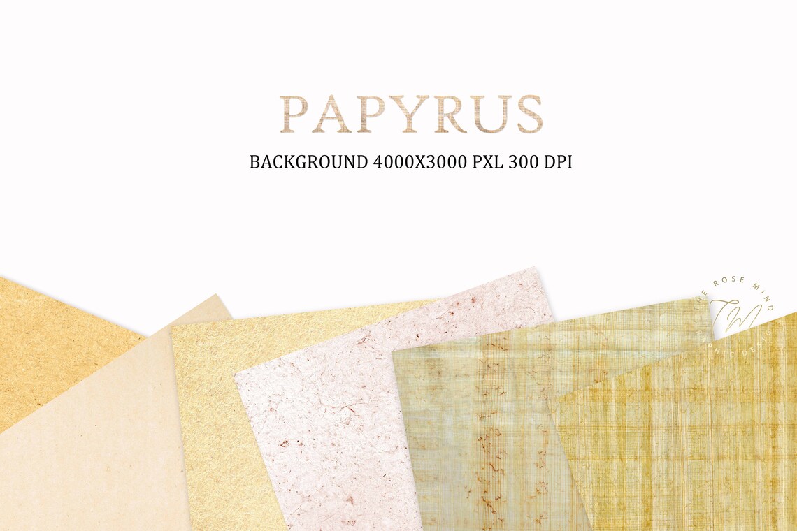 Papyrus Textures Digital Paper, Egyptian Papyrus Printable Background ...