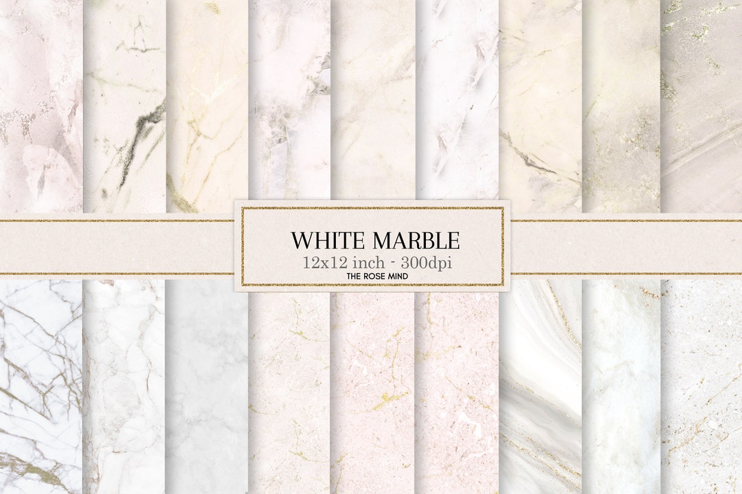 White Marble Seamless Digital Paper - Etsy
