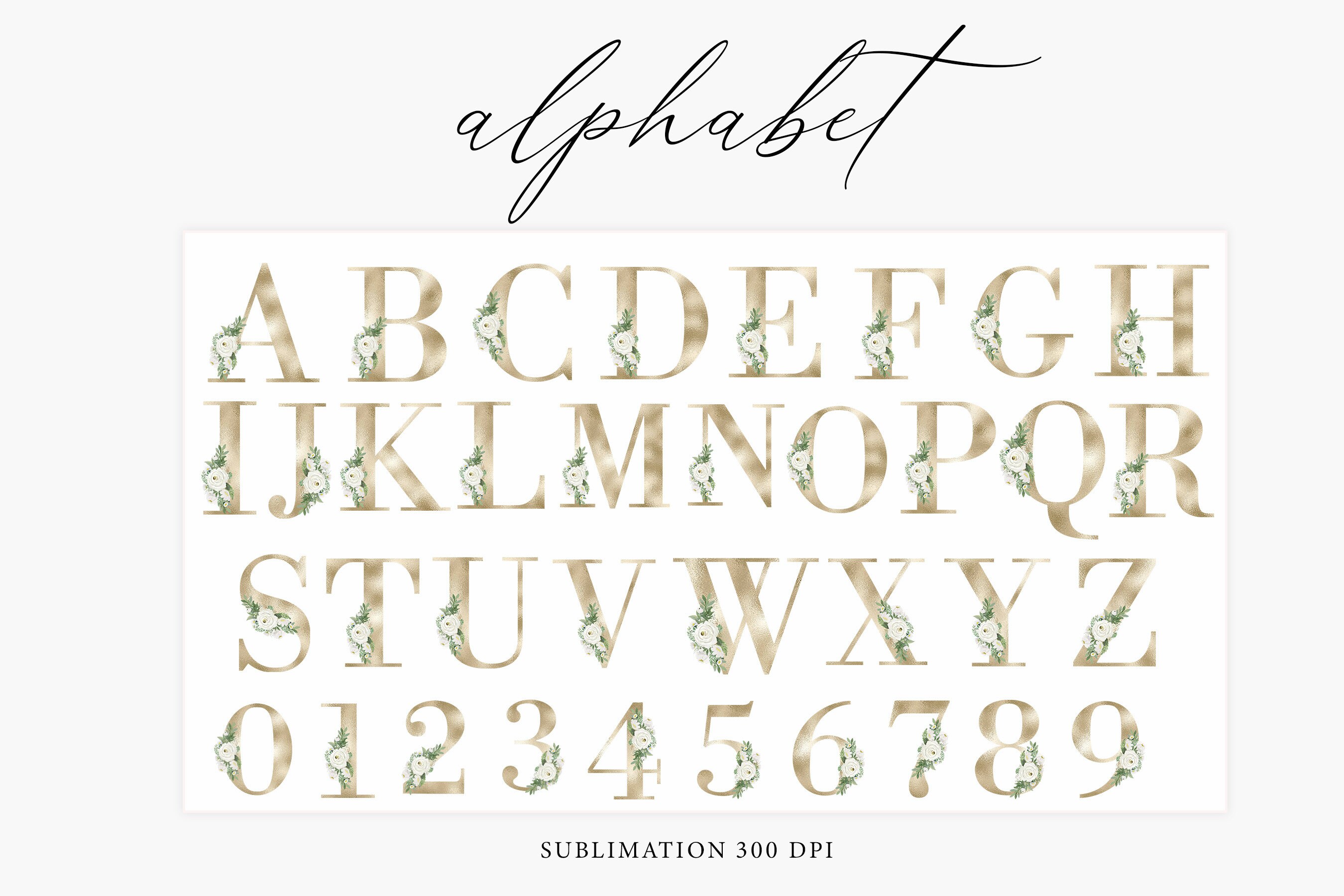 Craft Supplies & Tools Scrapbooking printable Rose gold Alphabet ...