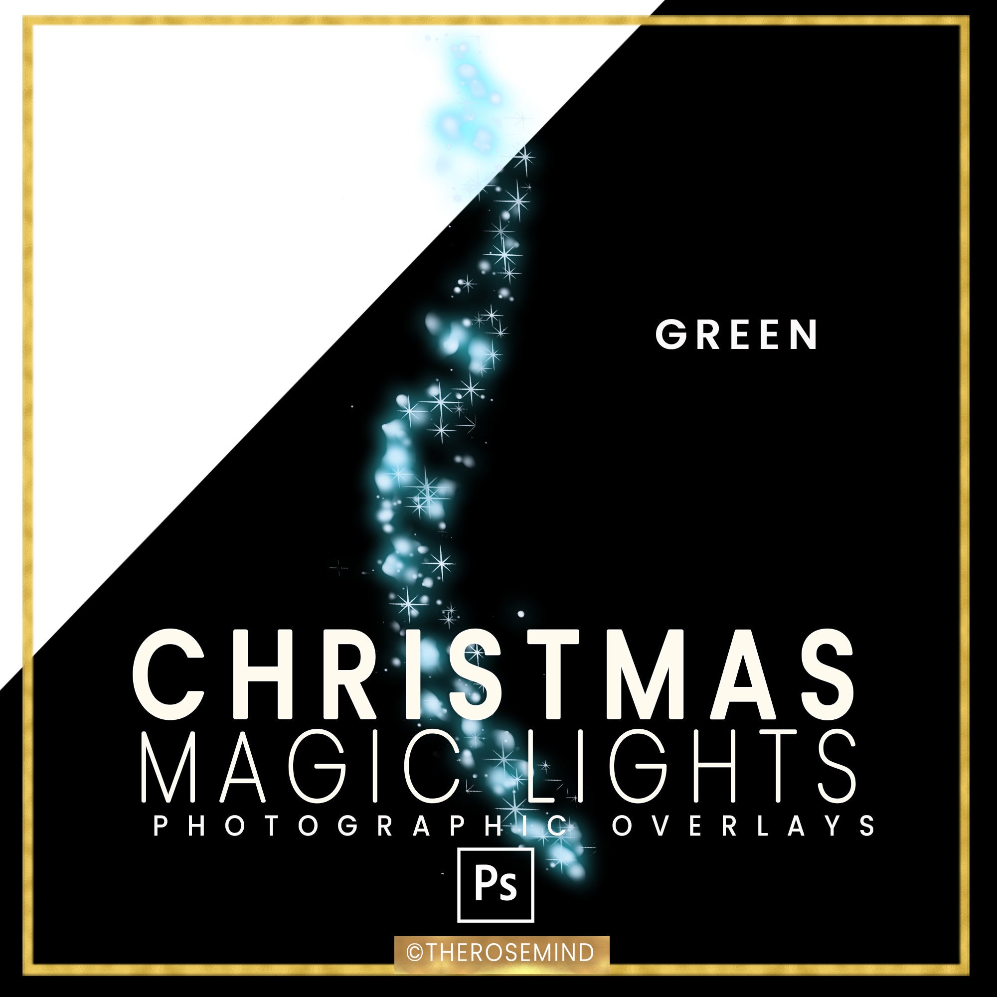 Christmas Magic Lights Overlay, Lights Overlay Photoshop, Lights ...