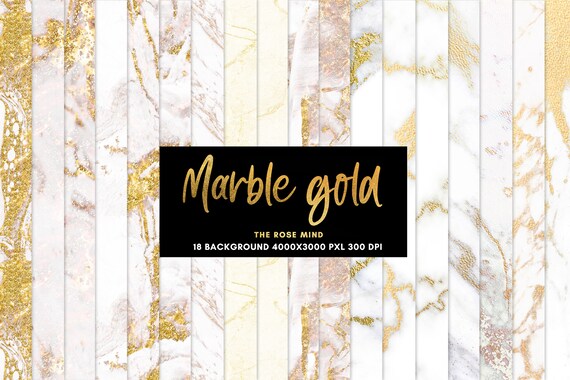 Marble Gold and White Marble Digital Paper Marble Texture | Etsy
