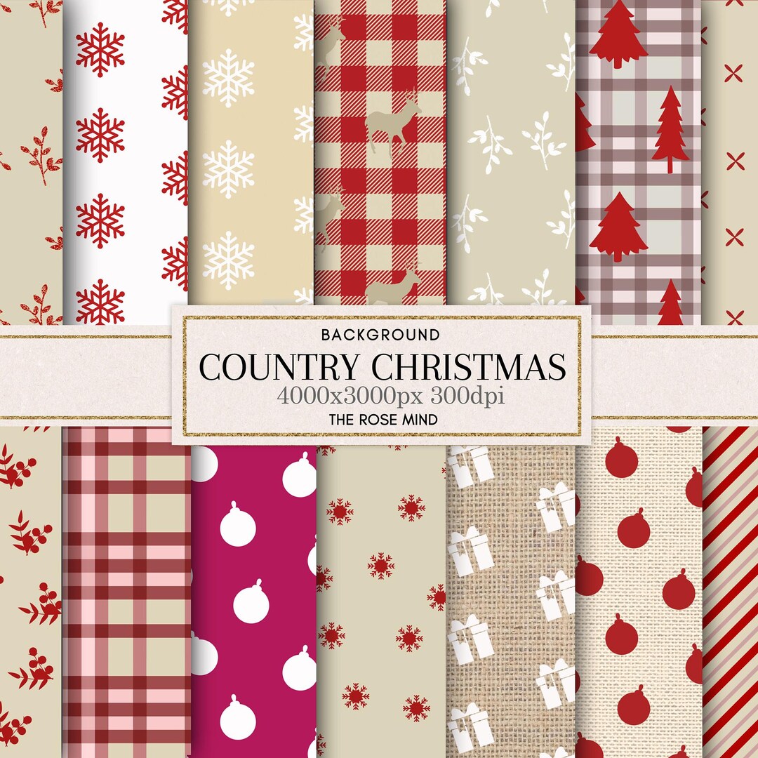 Buffalo Plaid Digital Paper, Christmas Paper, Scrapbooking Paper - Etsy