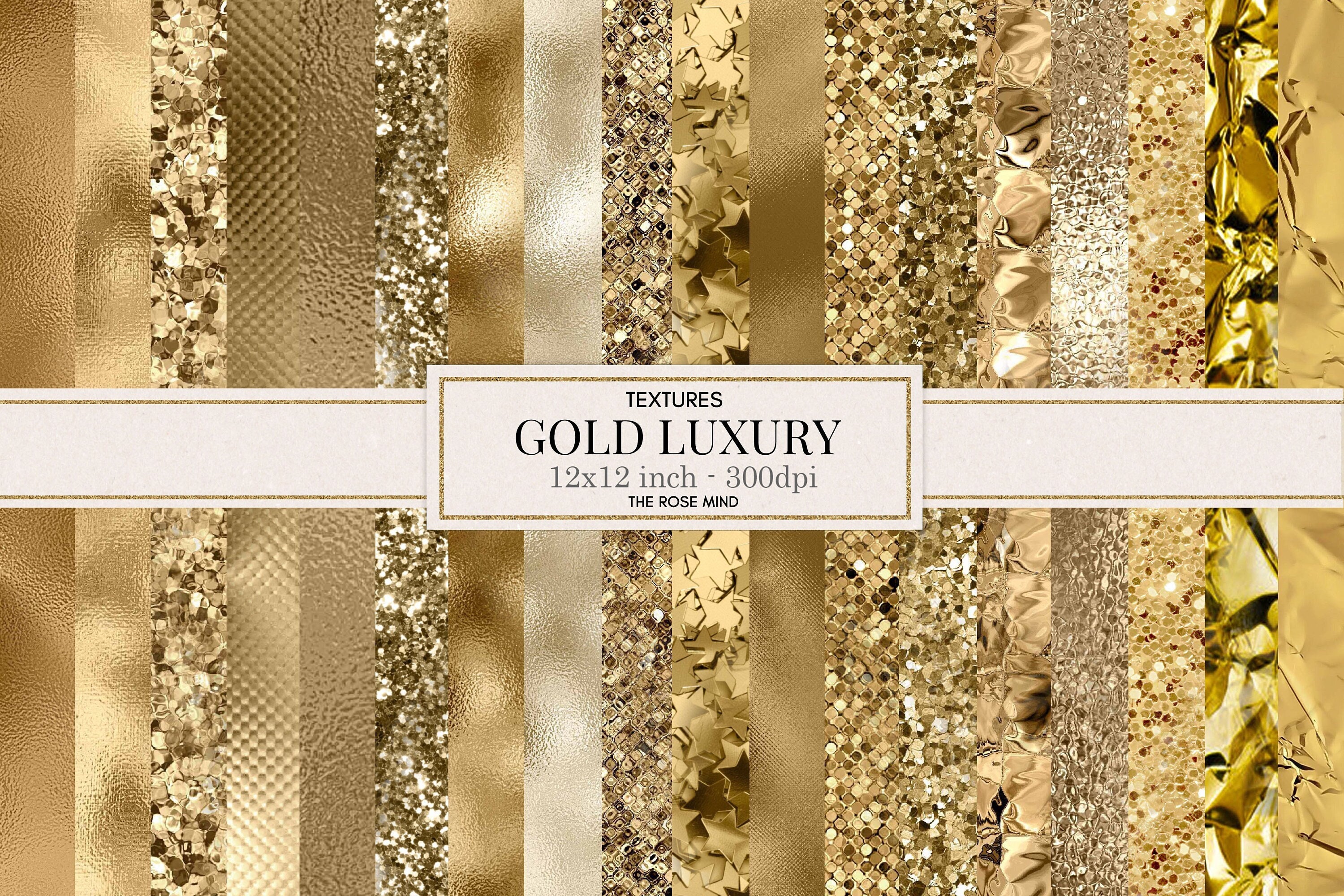 Gold Digital Paper Scrapbook Papers Gold Foil Digital | Etsy